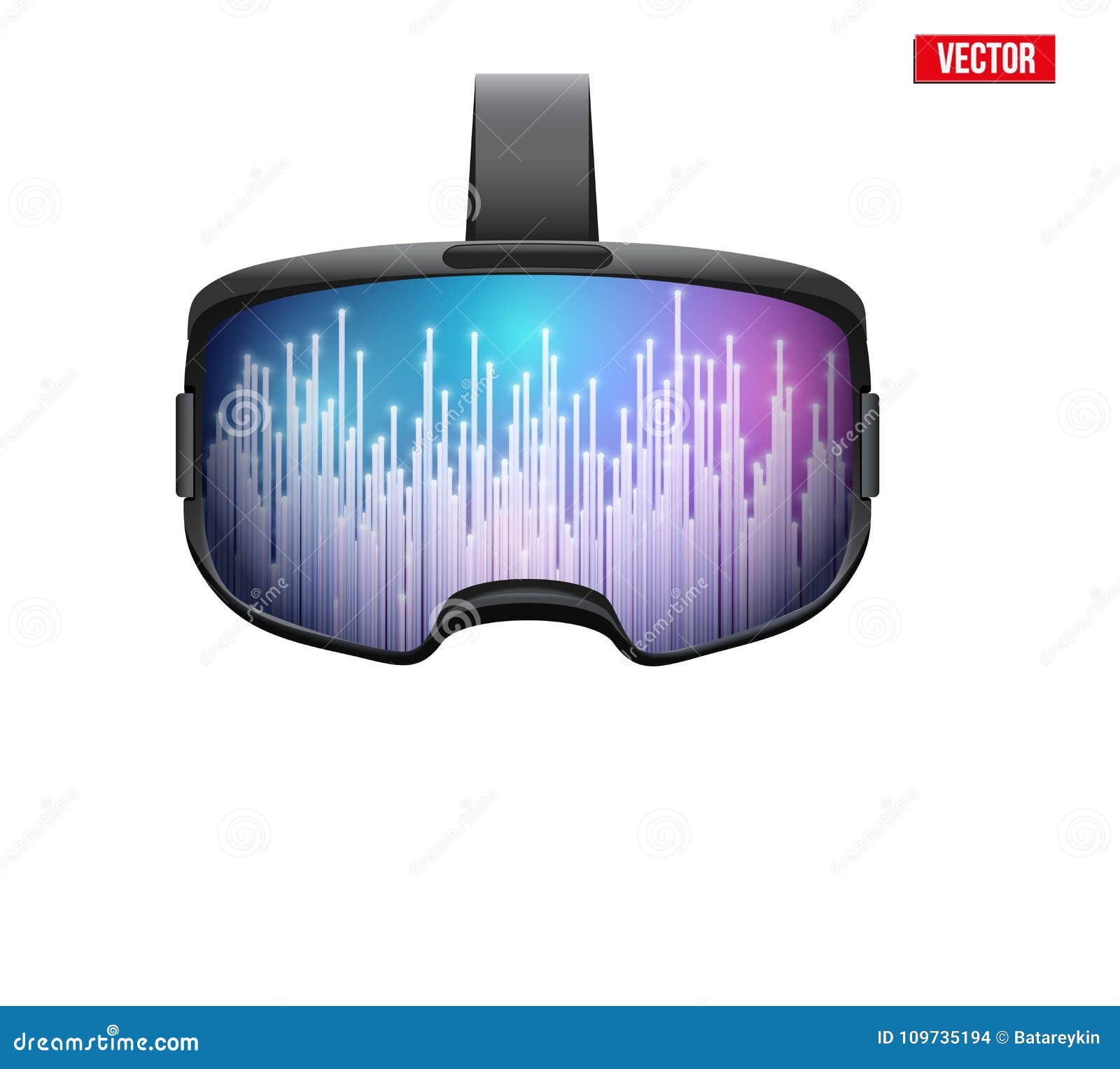 Original 3d VR headset stock vector. Illustration of gamer - 109735194