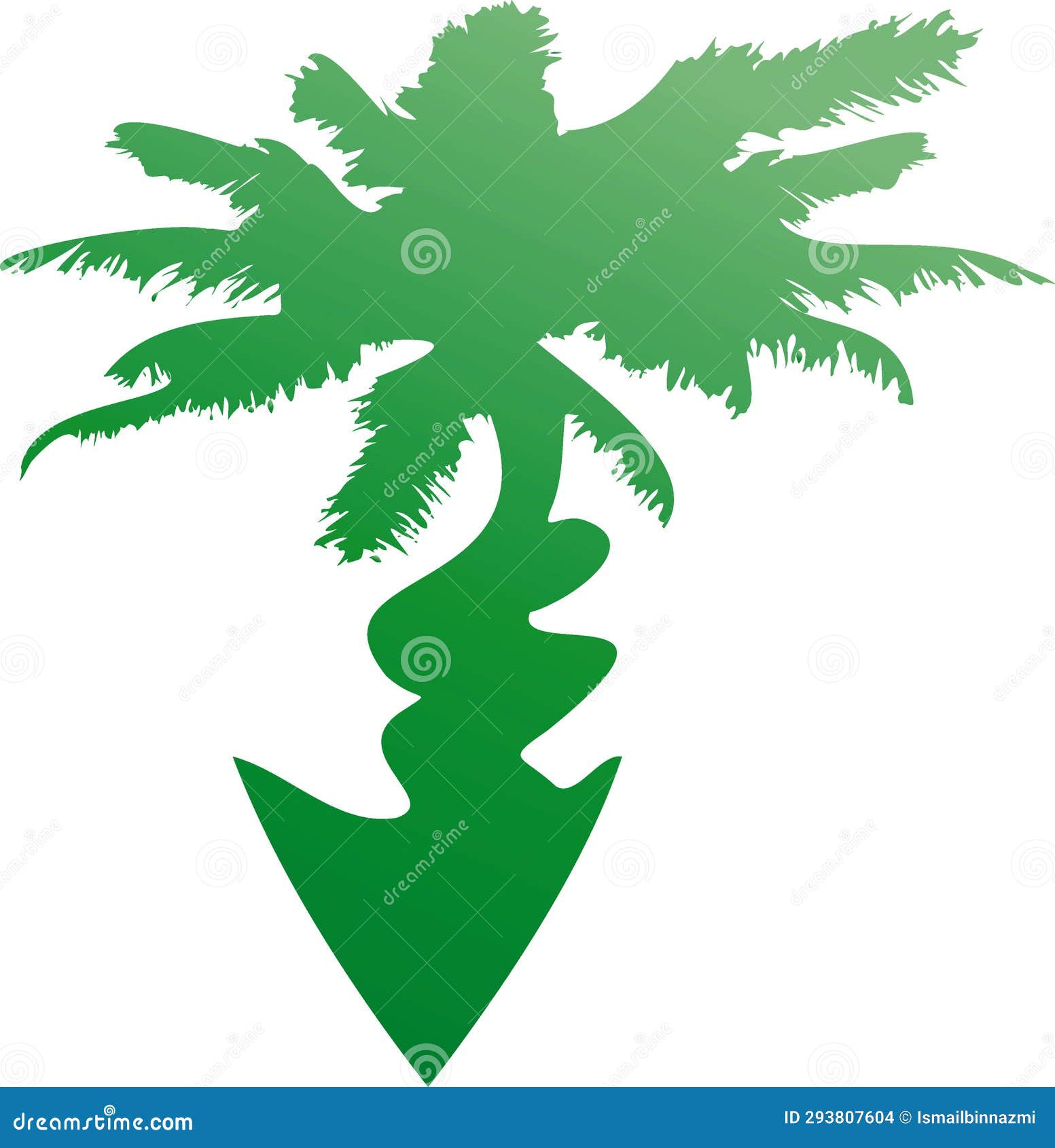 (Original Design Green Palm Tree-10 Converted .eps Stock Vector ...
