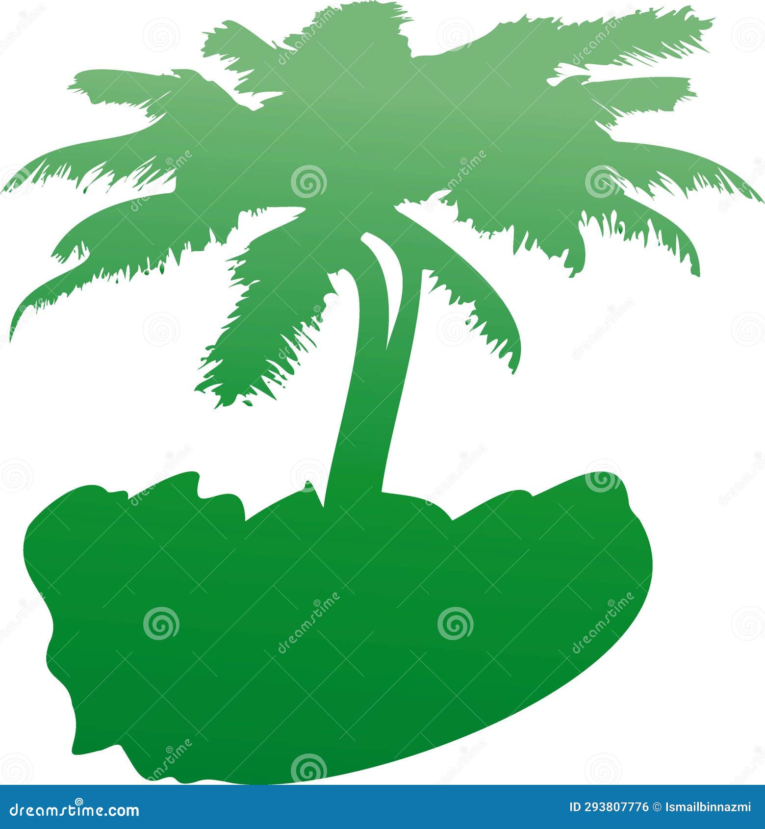 (Original Design Green Palm Tree-05 Converted .eps Stock Vector ...