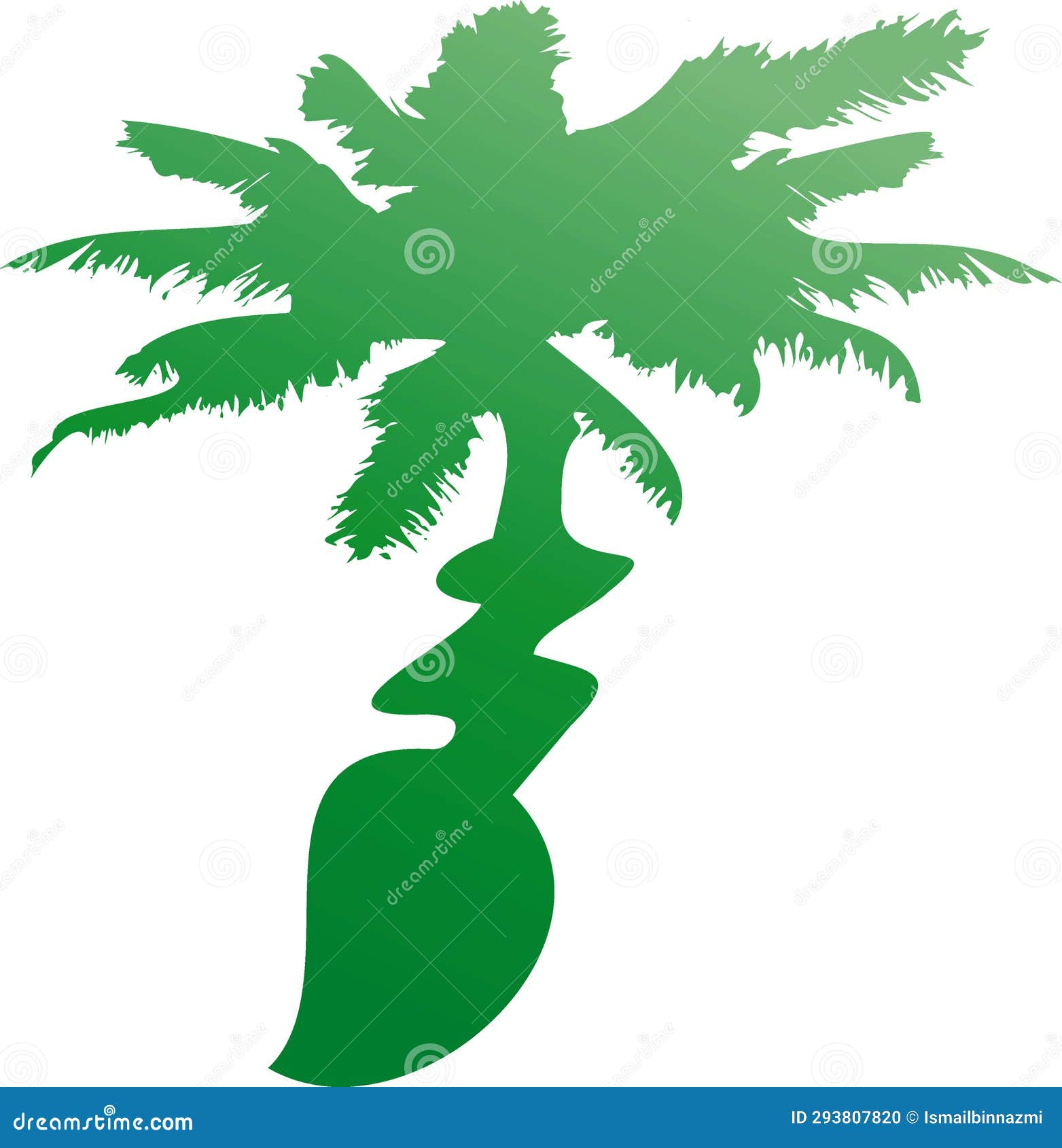 (Original Design Green Palm Tree-03 Converted .eps Stock Vector ...