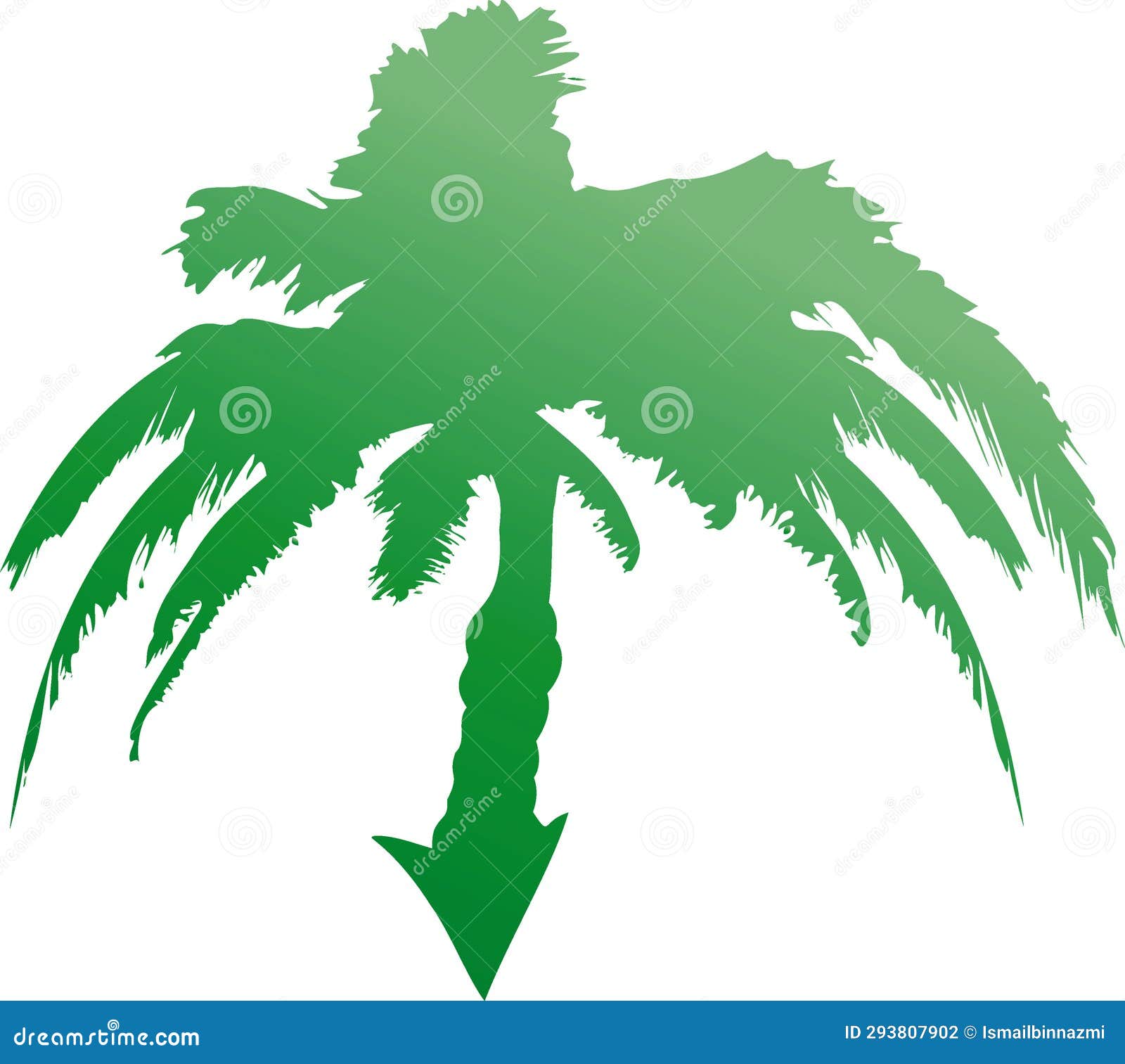 (Original Design Green Palm Tree-01 Converted .eps Stock Vector ...