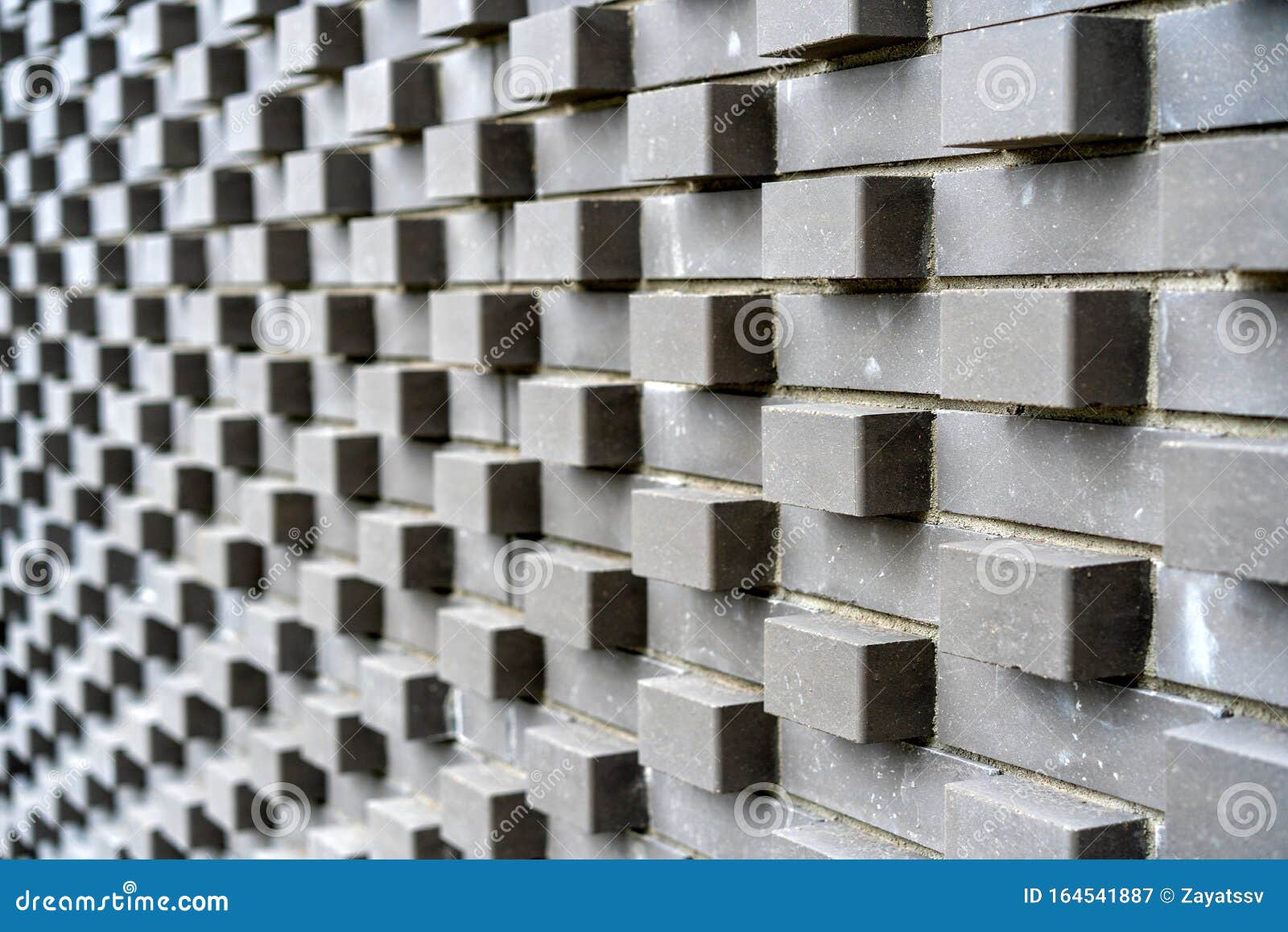 Original Design Solutions in Modern Urban Architecture. Wall of a ...