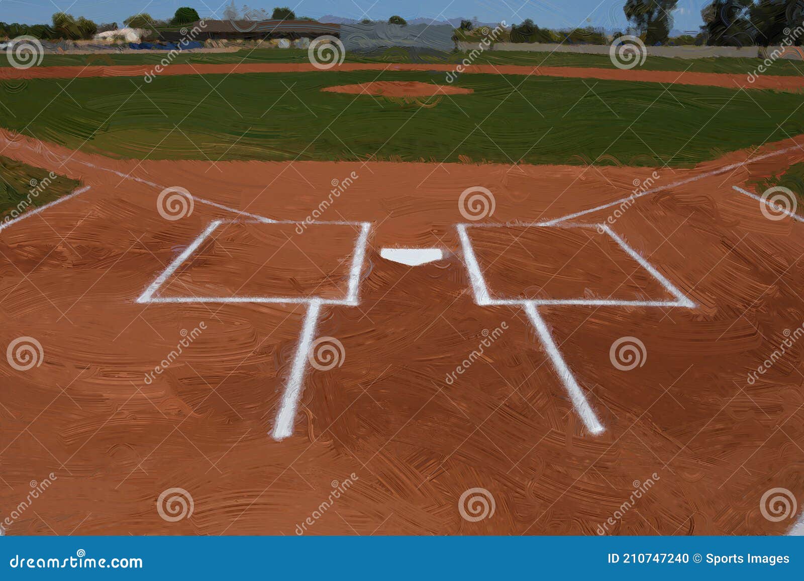 Digital Generated Baseball stock photo. Image of homeplate - 210747240