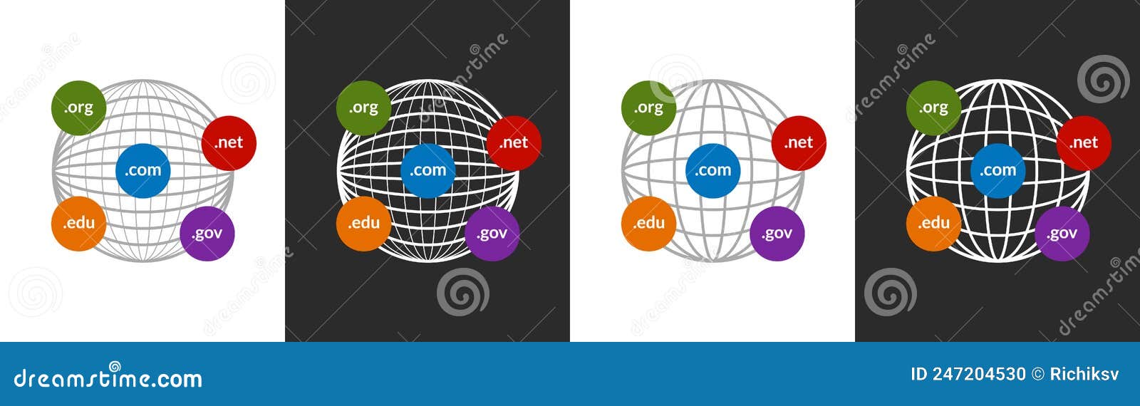 Domains Icon Collection Of Outline Thin Line Symbol Or Sign Cartoon ...