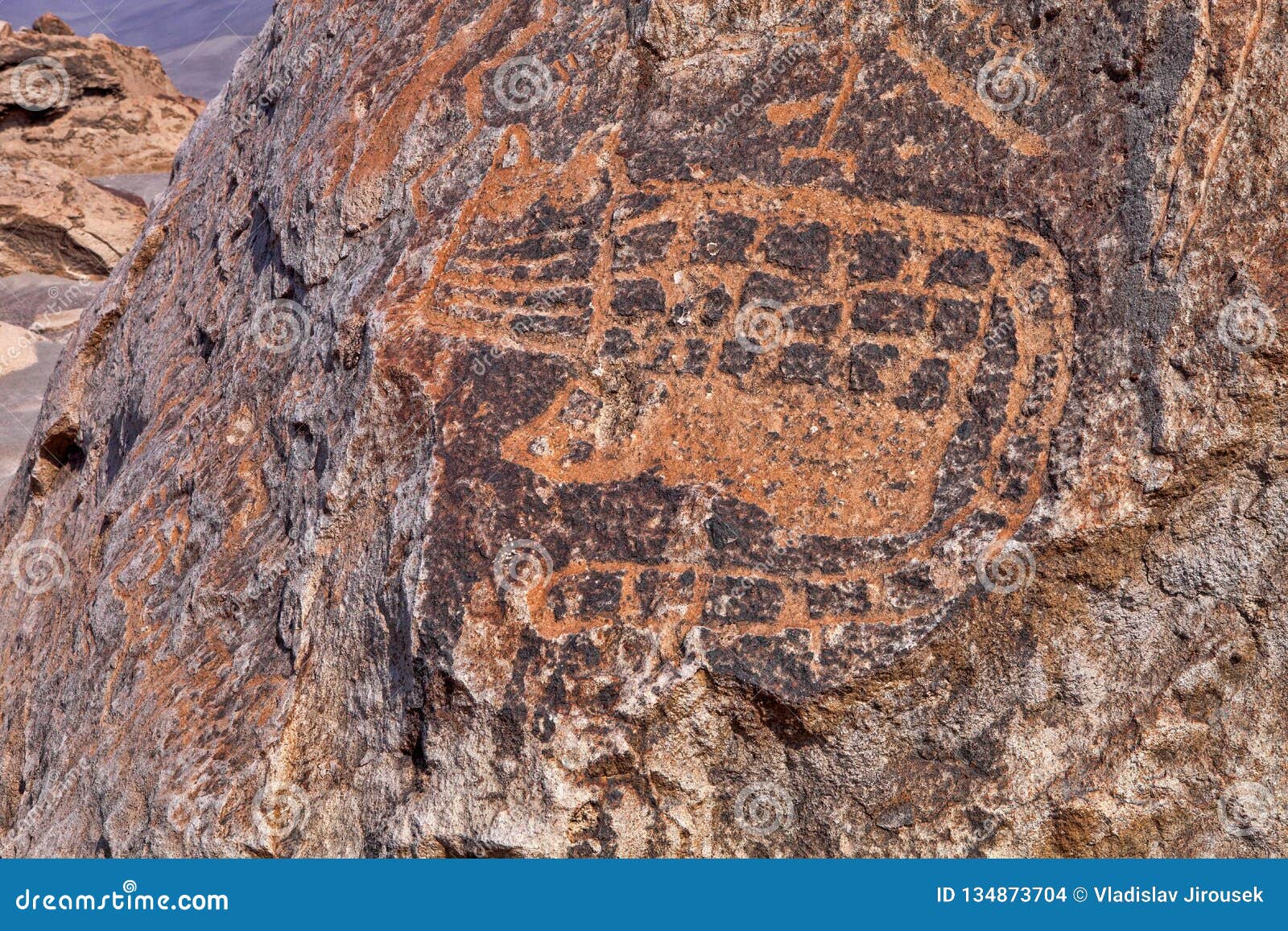 Original Drawings on the Stones of Toro Muerto, Peru Stock Photo ...