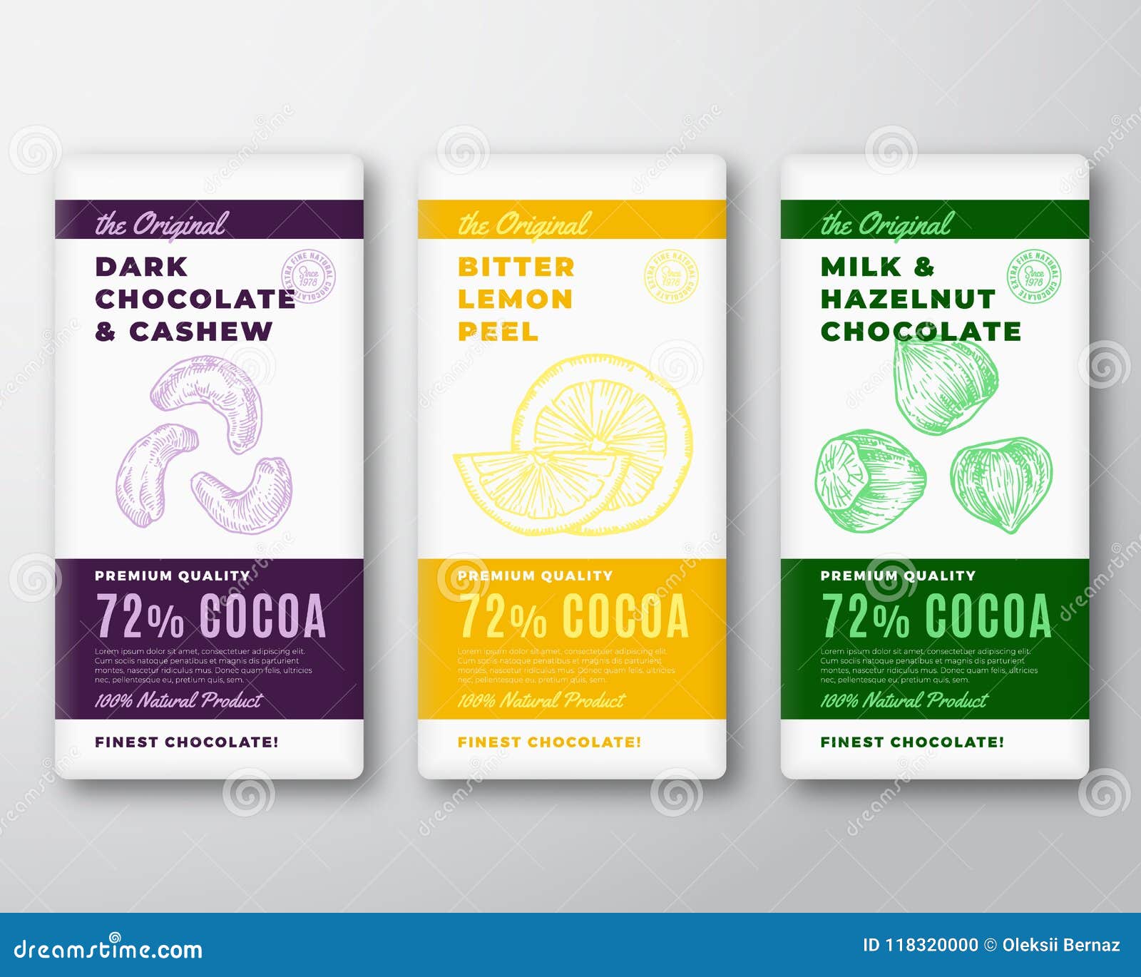 The Original Finest Chocolate Abstract Vector Packaging Design Label ...