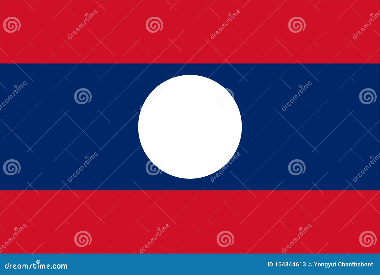 The Original Flag of Lao,Vector Illustration the Color of the Original ...