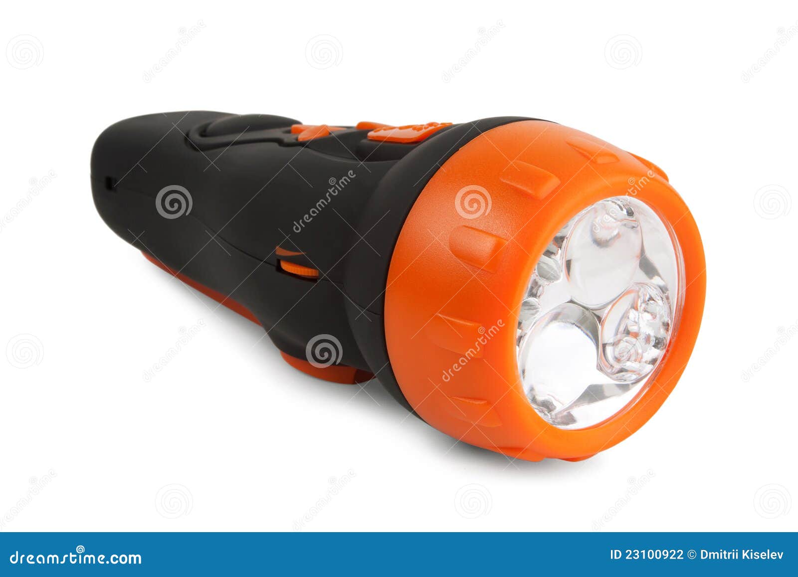Original Flashlight in a Rubber Case Stock Photo - Image of direct ...