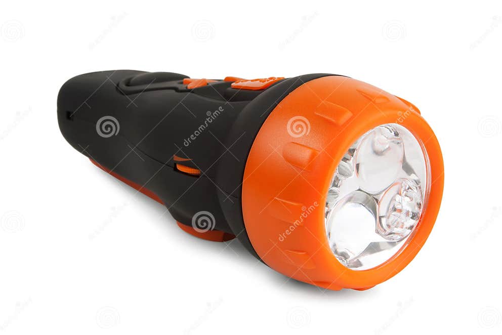 Original Flashlight in a Rubber Case Stock Photo - Image of direct ...