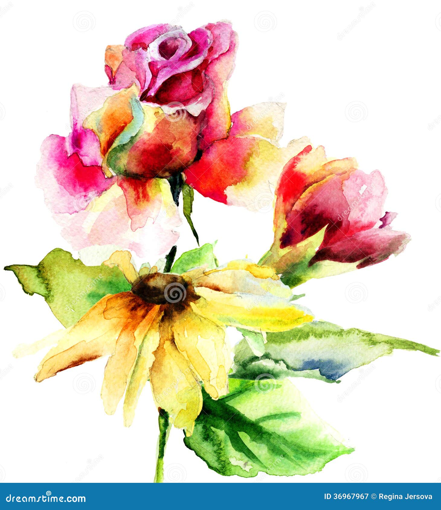 Original flowers stock illustration. Illustration of vintage - 36967967