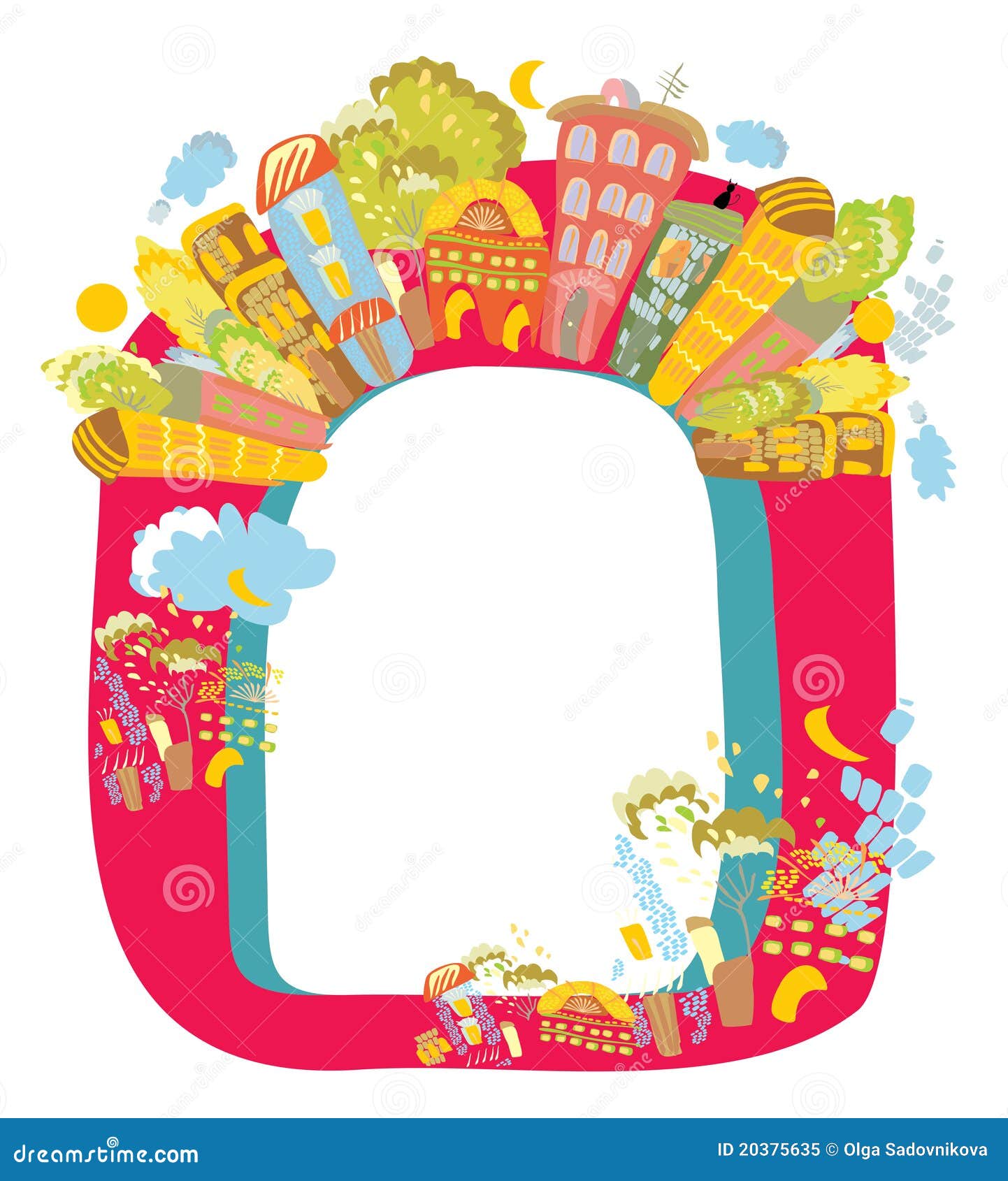 Original frame of city stock vector. Illustration of ancient - 20375635