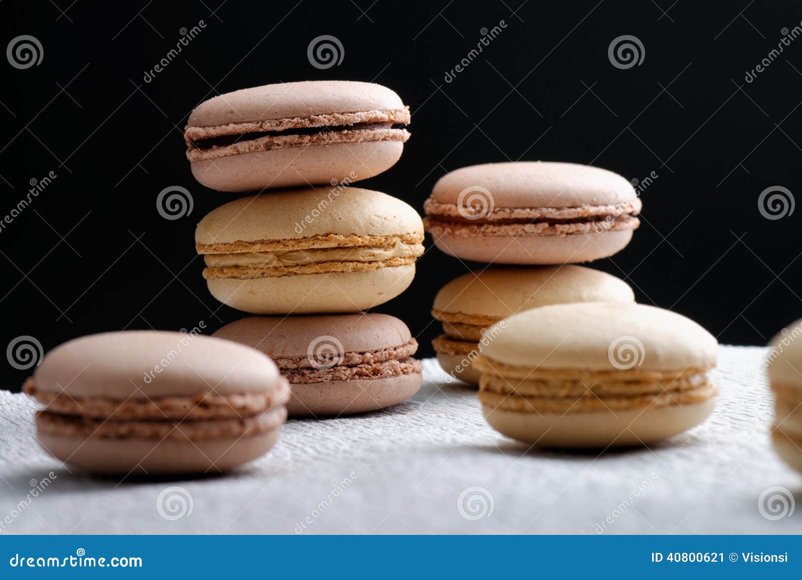 Original French macaroons stock image. Image of cream - 40800621