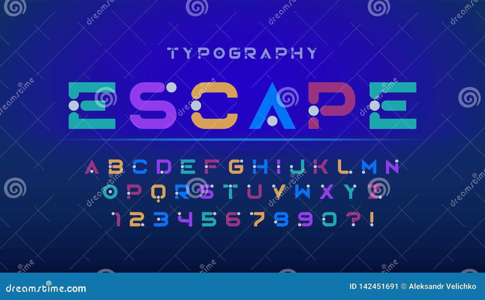 Original Futuristic Display Font Design, Alphabet and Numbers. Stock ... Original Futuristic Display Font Design, Alphabet and Numbers. Stock ...