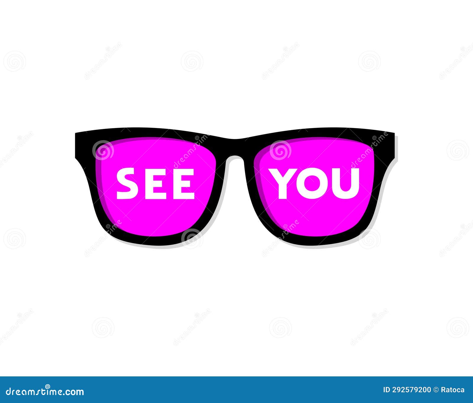 Original Glasses with See You Message Stock Illustration - Illustration ...
