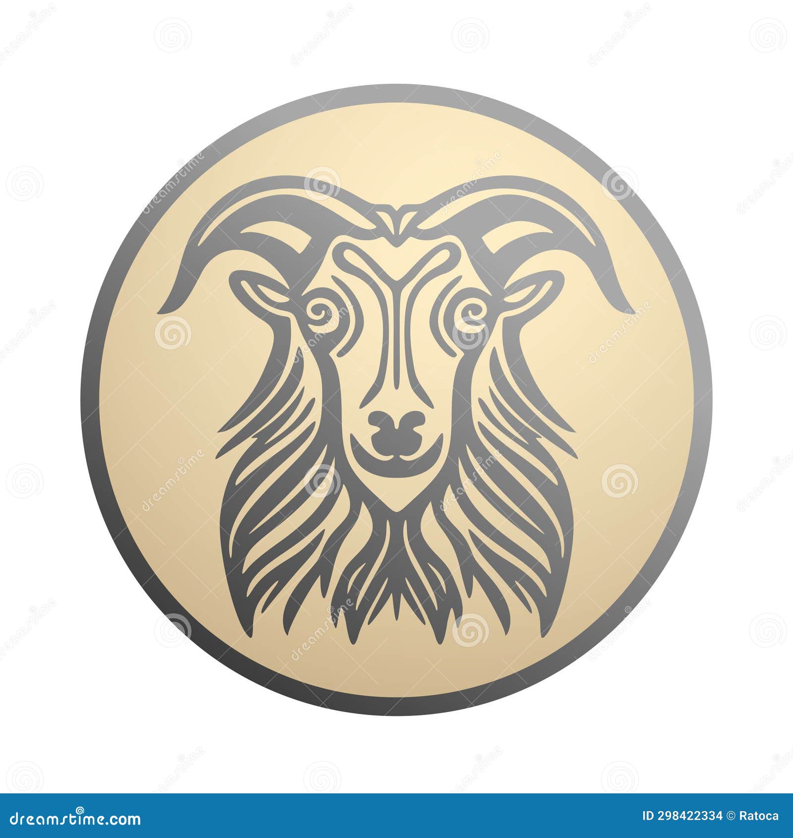 Original Goat Face Illustration Stock Vector - Illustration of view ...