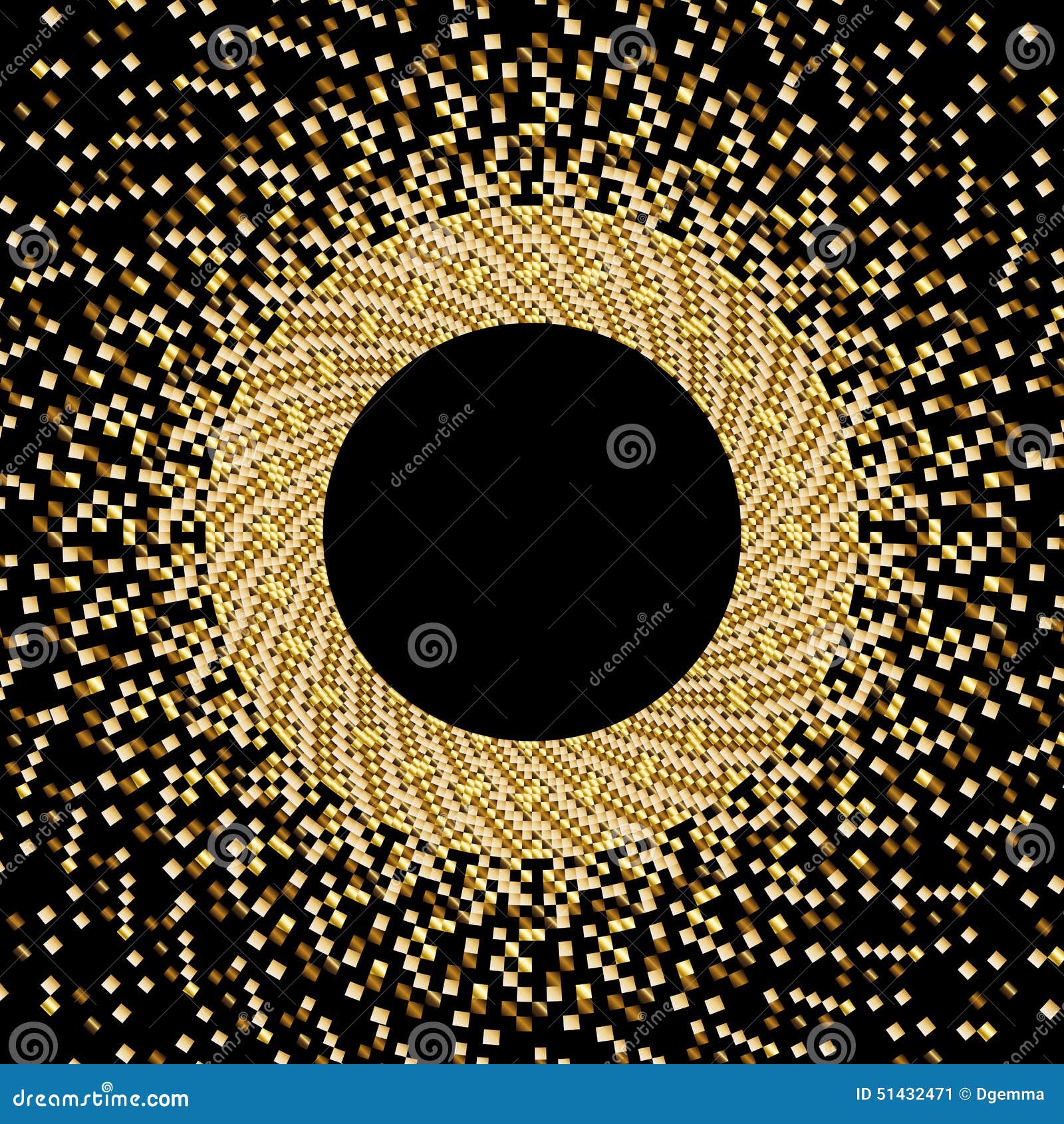 The Original Gold Frame Pixels. Stock Vector - Illustration of frame ...