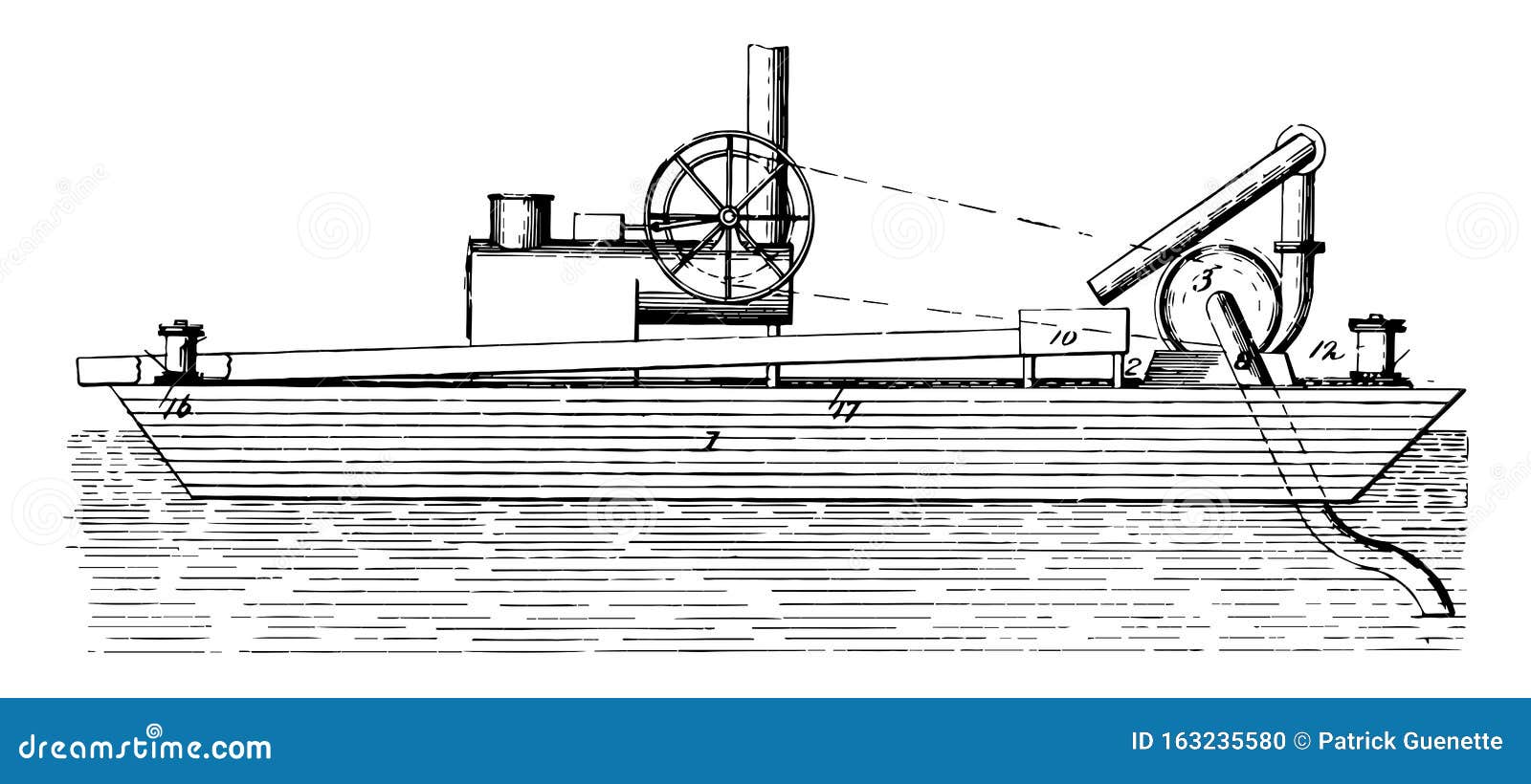 Original Gold Mining Device Vintage Illustration Stock Vector ...