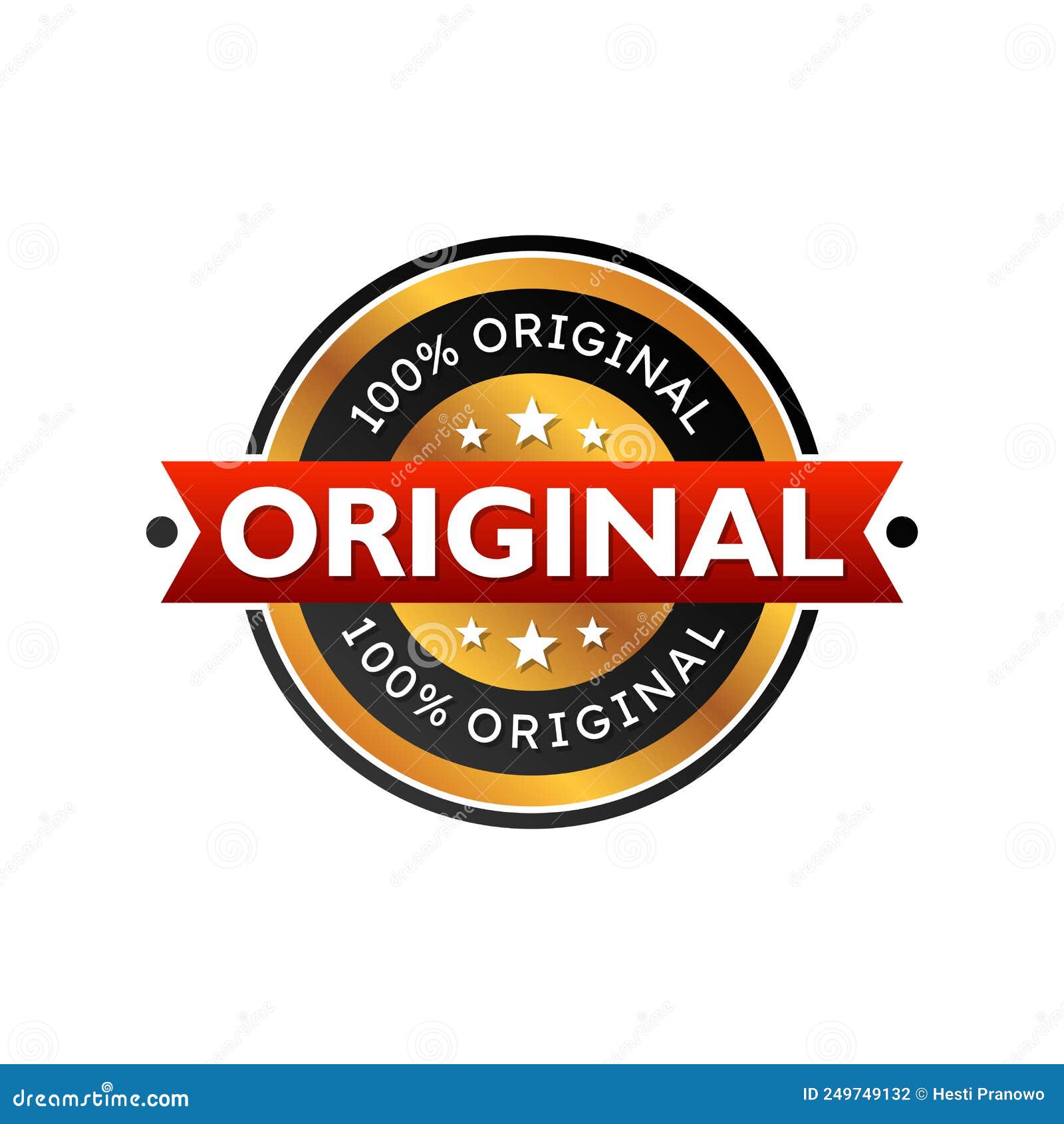 Original Gold Seal Icon Vector Illustration | CartoonDealer.com #104440778