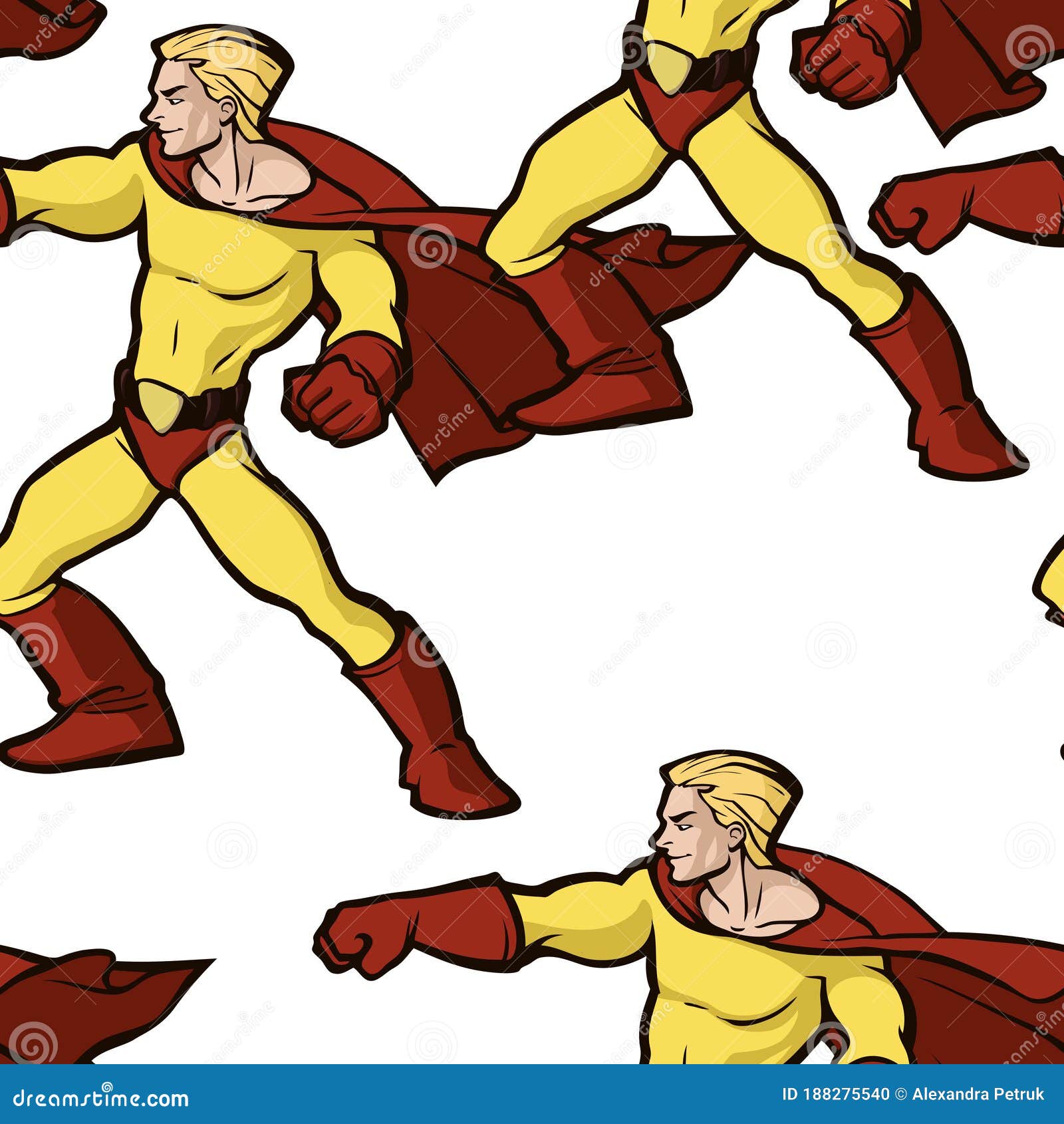 Super Hero in Seamless Texture Stock Illustration - Illustration of ...