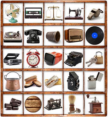 Original Great Vintage Objects Collection Stock Image - Image of ...
