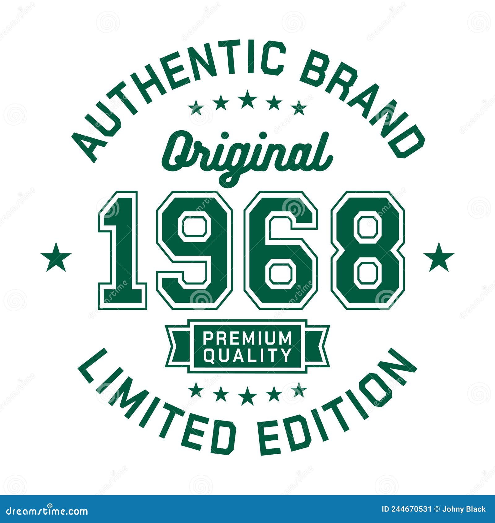 1968 Authentic Brand. Apparel Fashion Design. Graphic Design for T ...