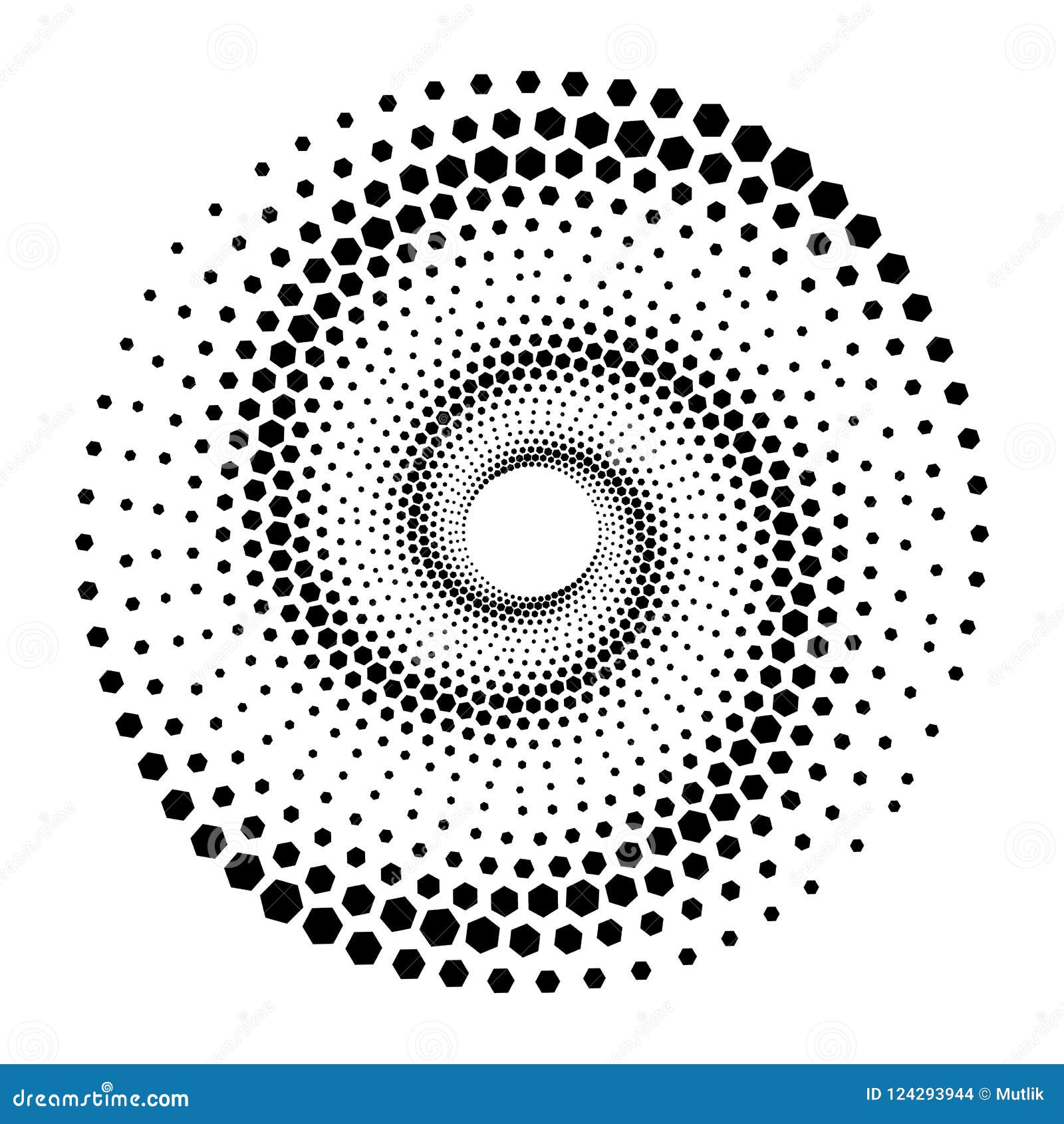 Original Halftone Abstract Background Backdrop of Hexagon Dots Stock ...