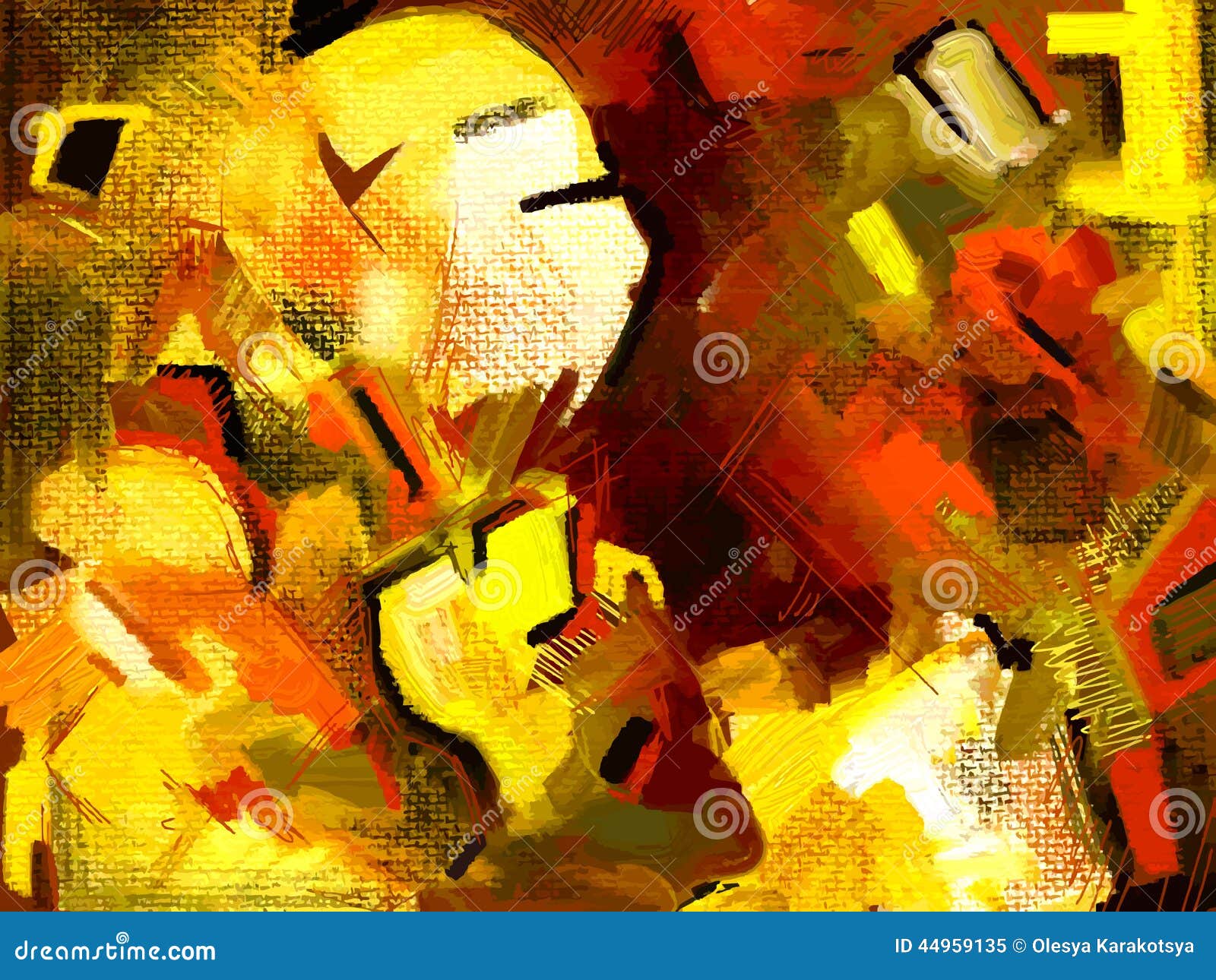 Original Hand Draw Abstract Digital Painting Stock Vector ...