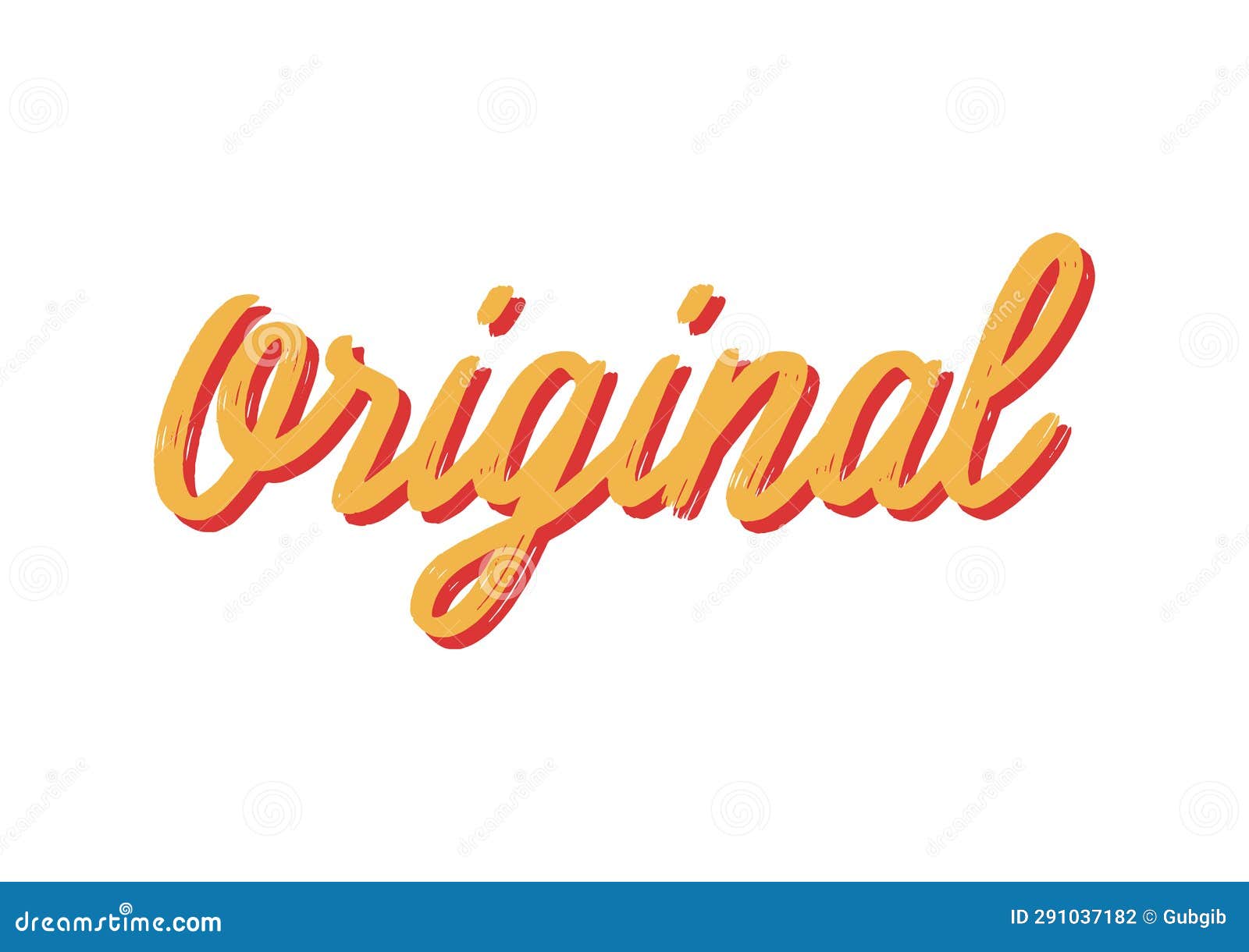 Original Hand Lettering on White Background Stock Illustration ...