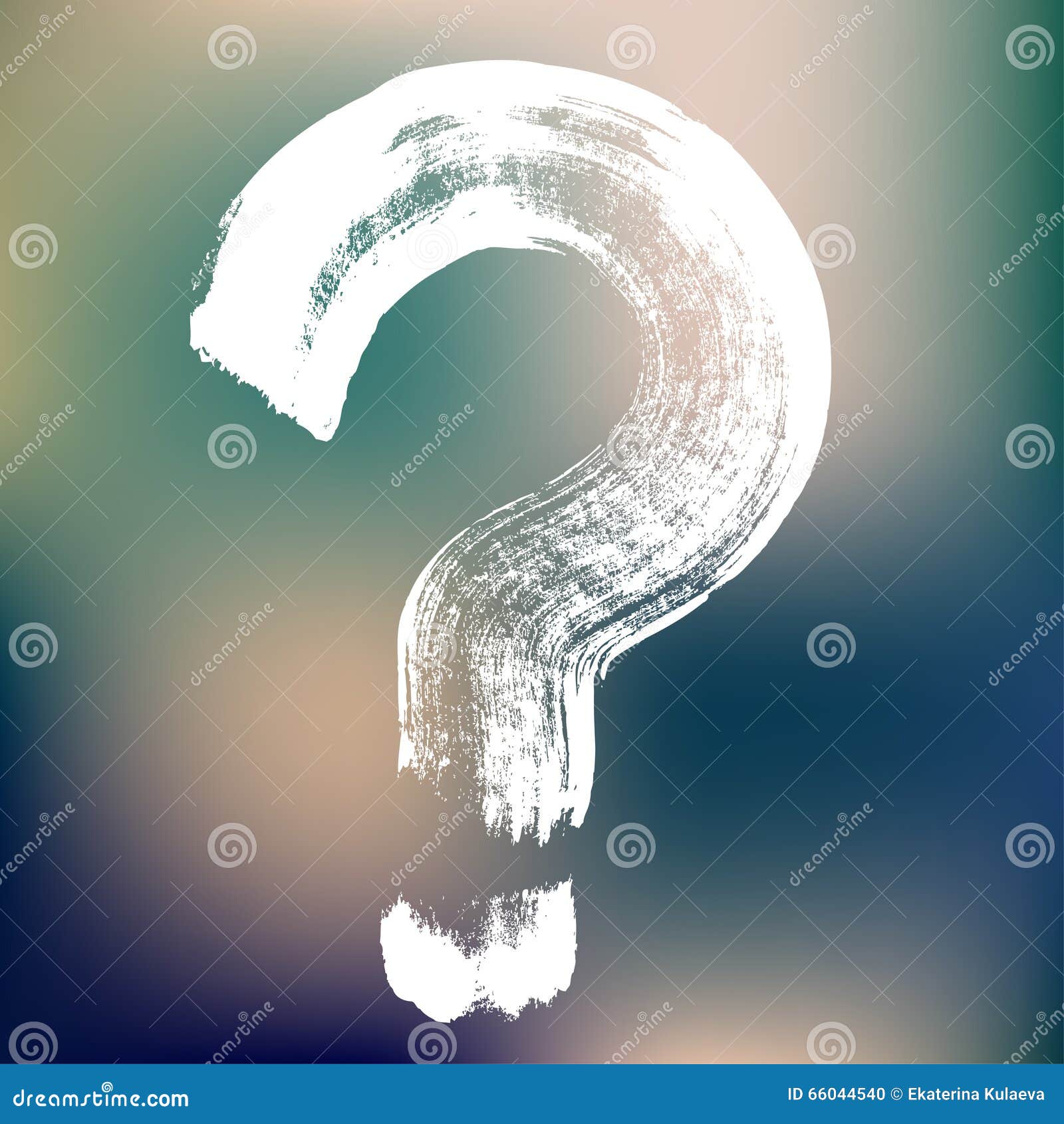 Original Hand-painted Question Symbol. Stock Illustration ...