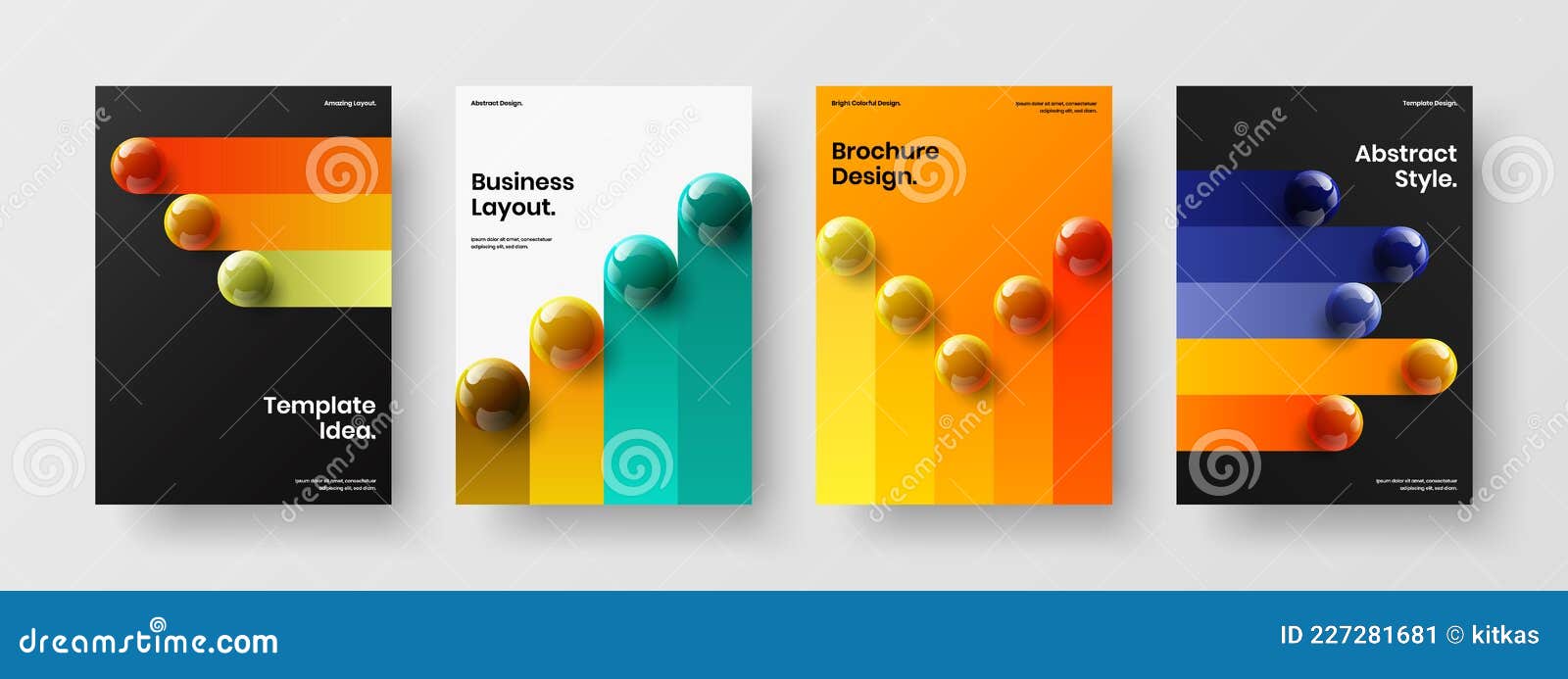 Original Handbill A4 Design Vector Concept Composition Stock Vector ...