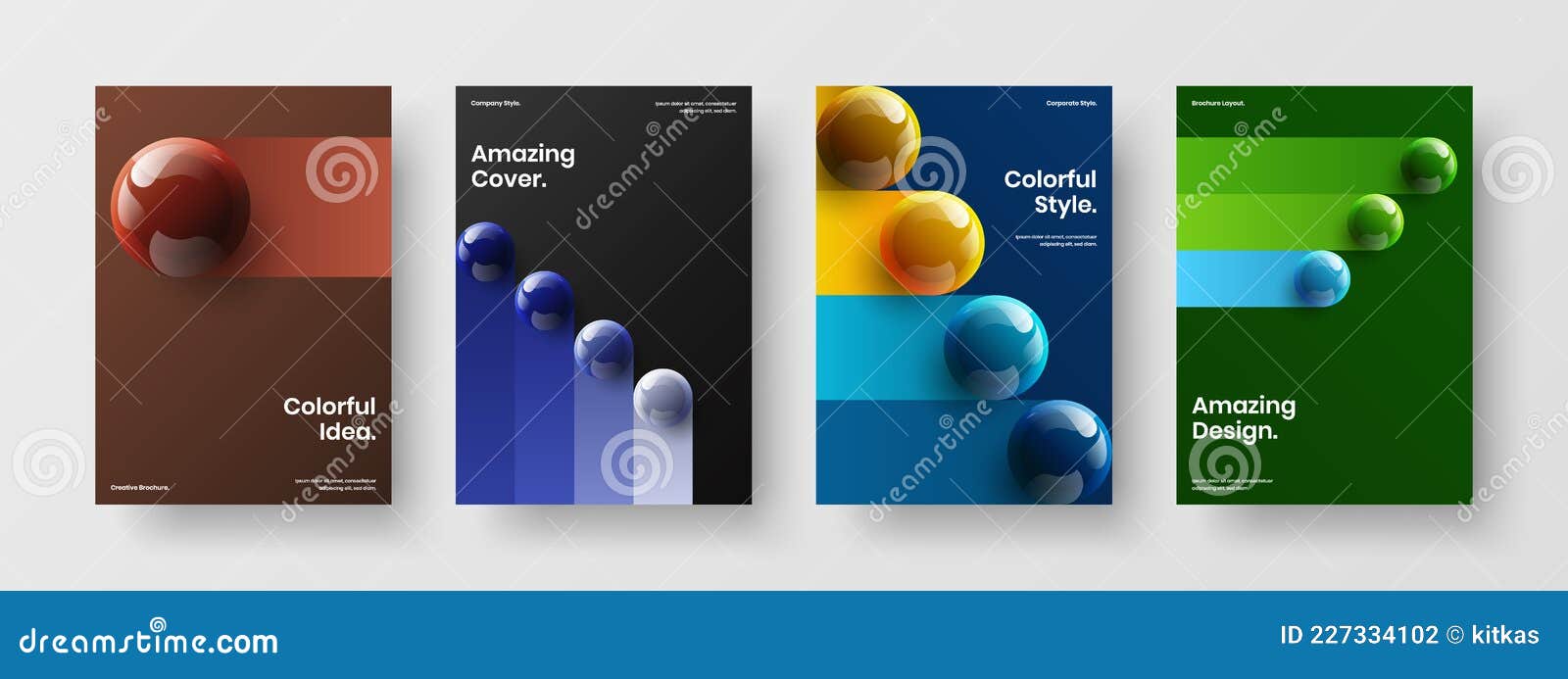 Original Handbill A4 Vector Design Layout Set Stock Vector ...