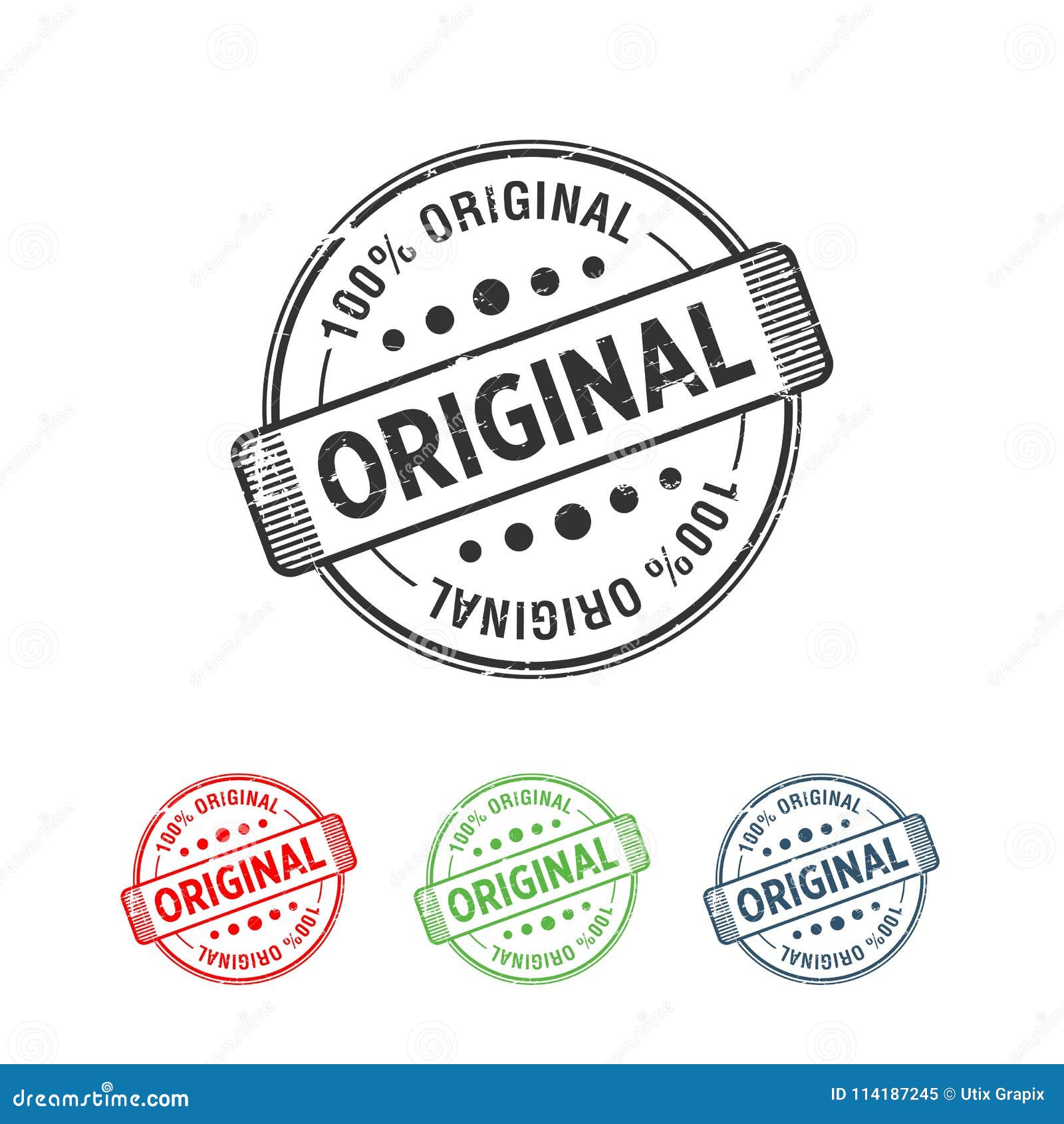 100 Original Handmade Authentic Label Badge Vector Stock Vector ...