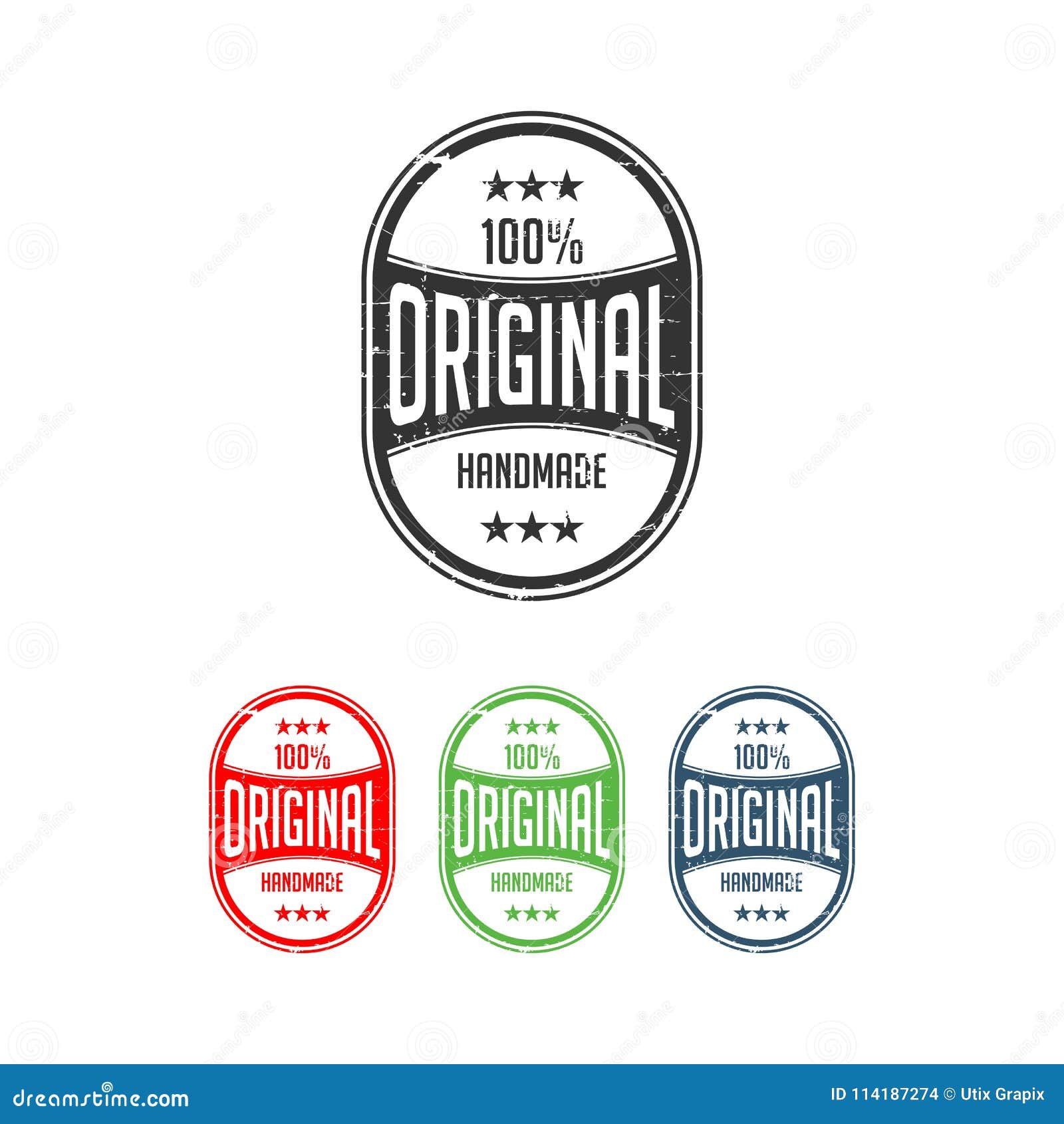 100 Original Handmade Authentic Label Badge Vector Stock Vector ... 100 Original Handmade Authentic Label Badge Vector Stock Vector ...