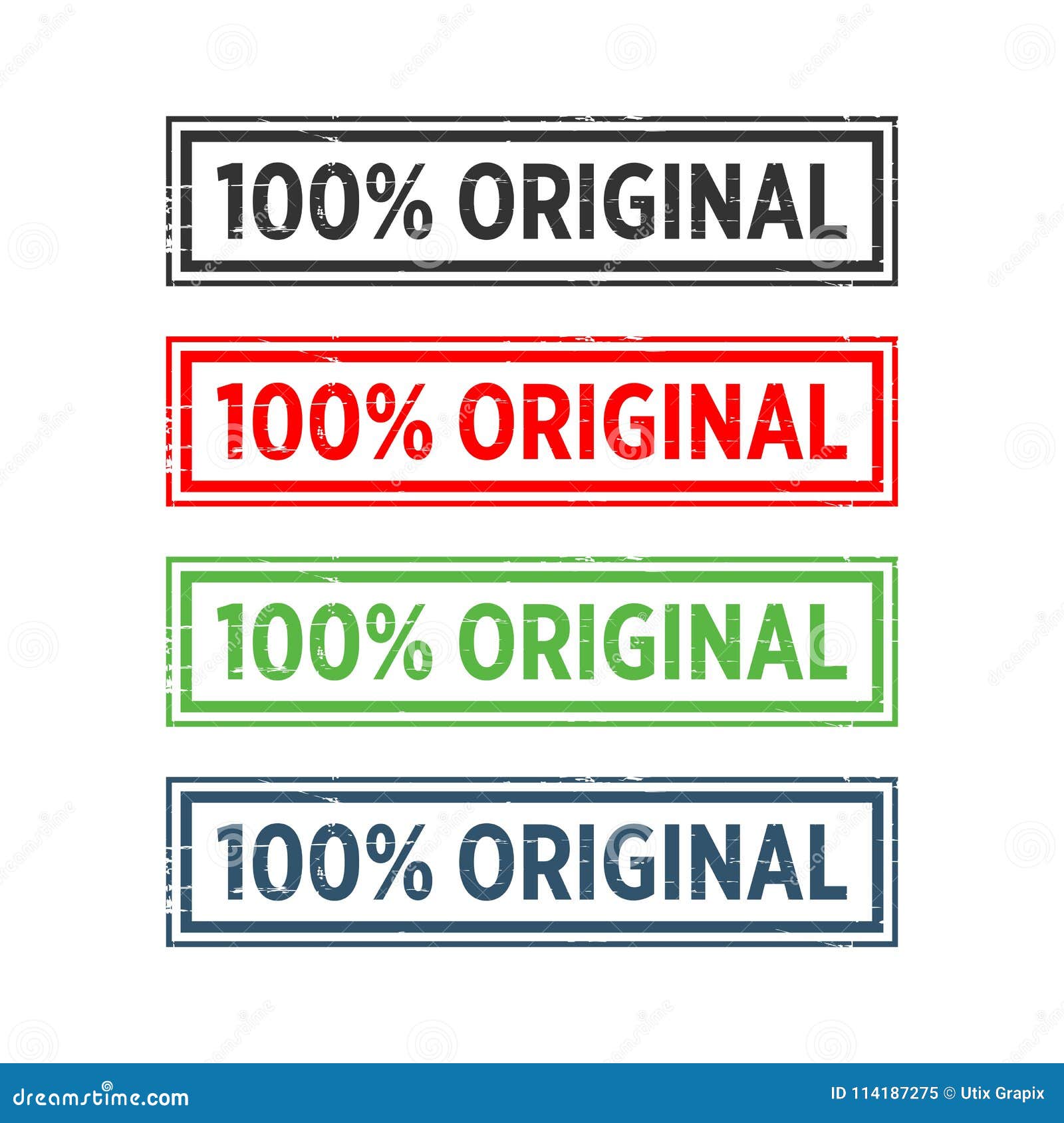 100 Original Handmade Authentic Label Badge Vector Stock Vector ...