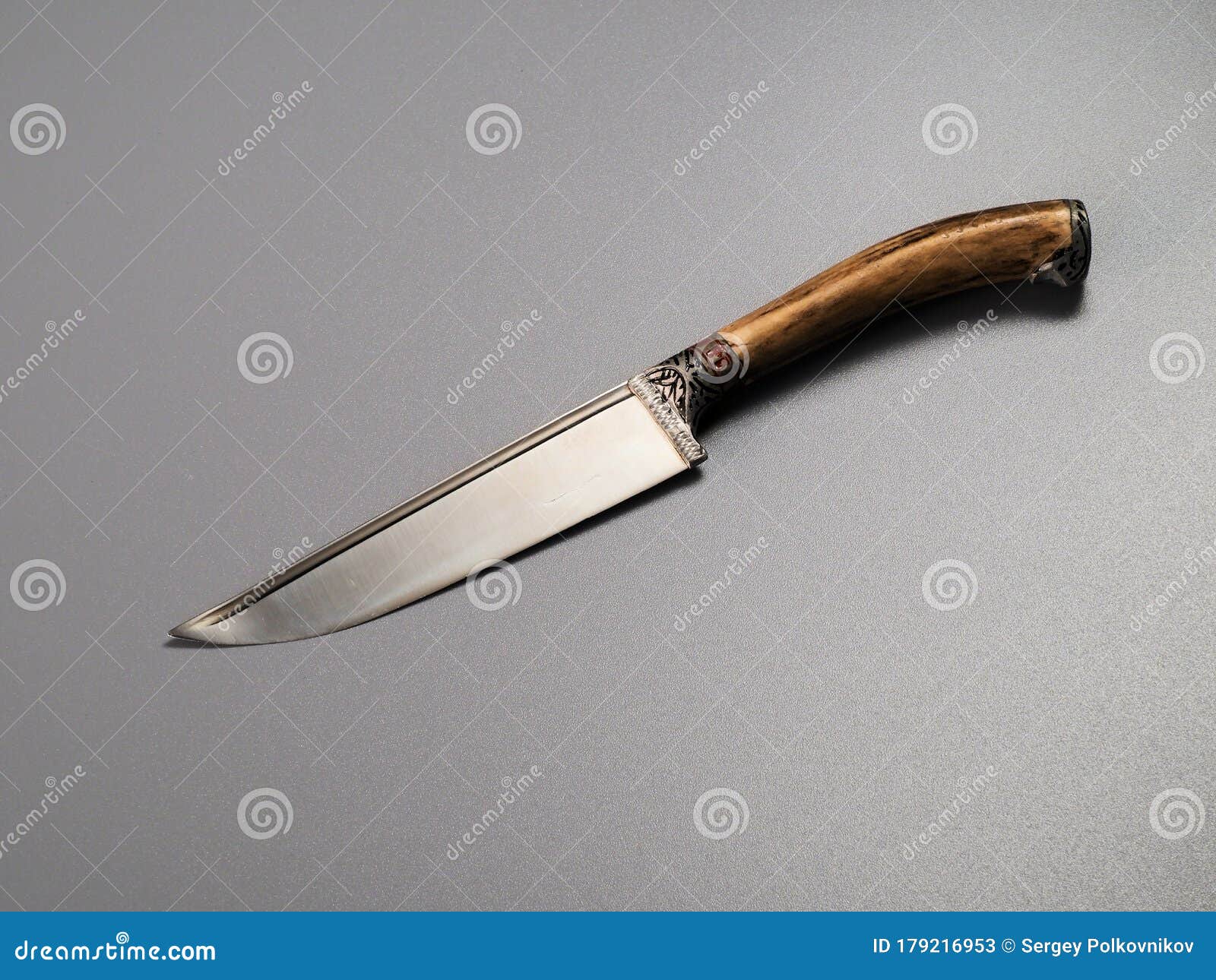 Original Handmade Oriental Dagger with Bone Handle Stock Image - Image ...