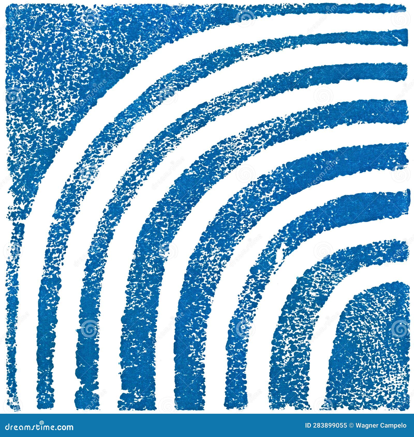 Original Handmade Texture Stamp with Curved Lines Stock Illustration ...