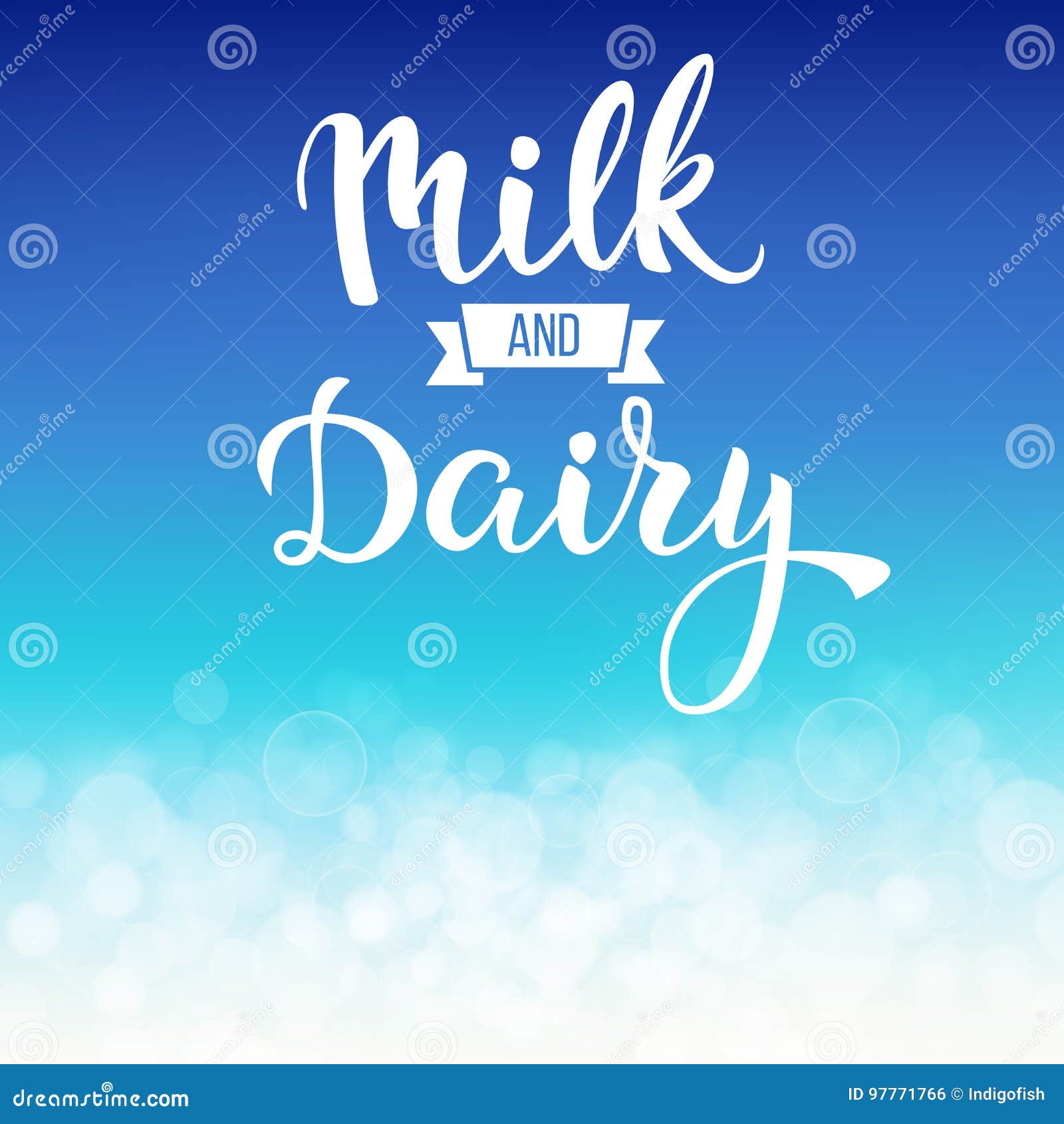 Original Handwritten Text Milk and Dairy. Stock Vector - Illustration ...