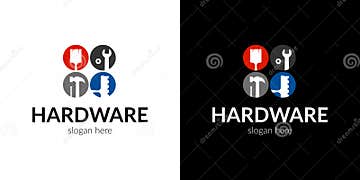 Original hardware logo stock vector. Illustration of company - 247204434