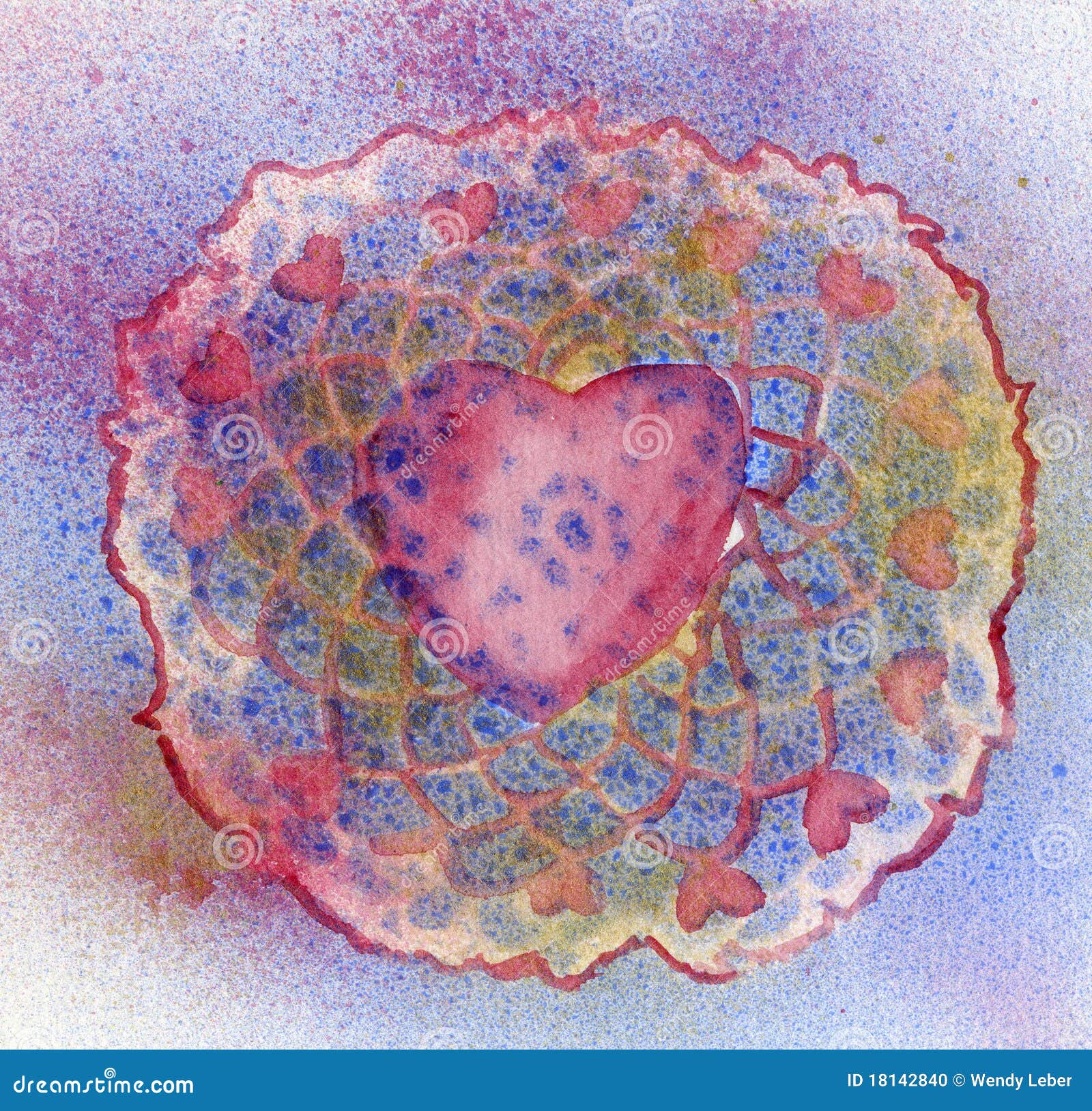 Original Heart Background Texture. Stock Illustration - Illustration of ...