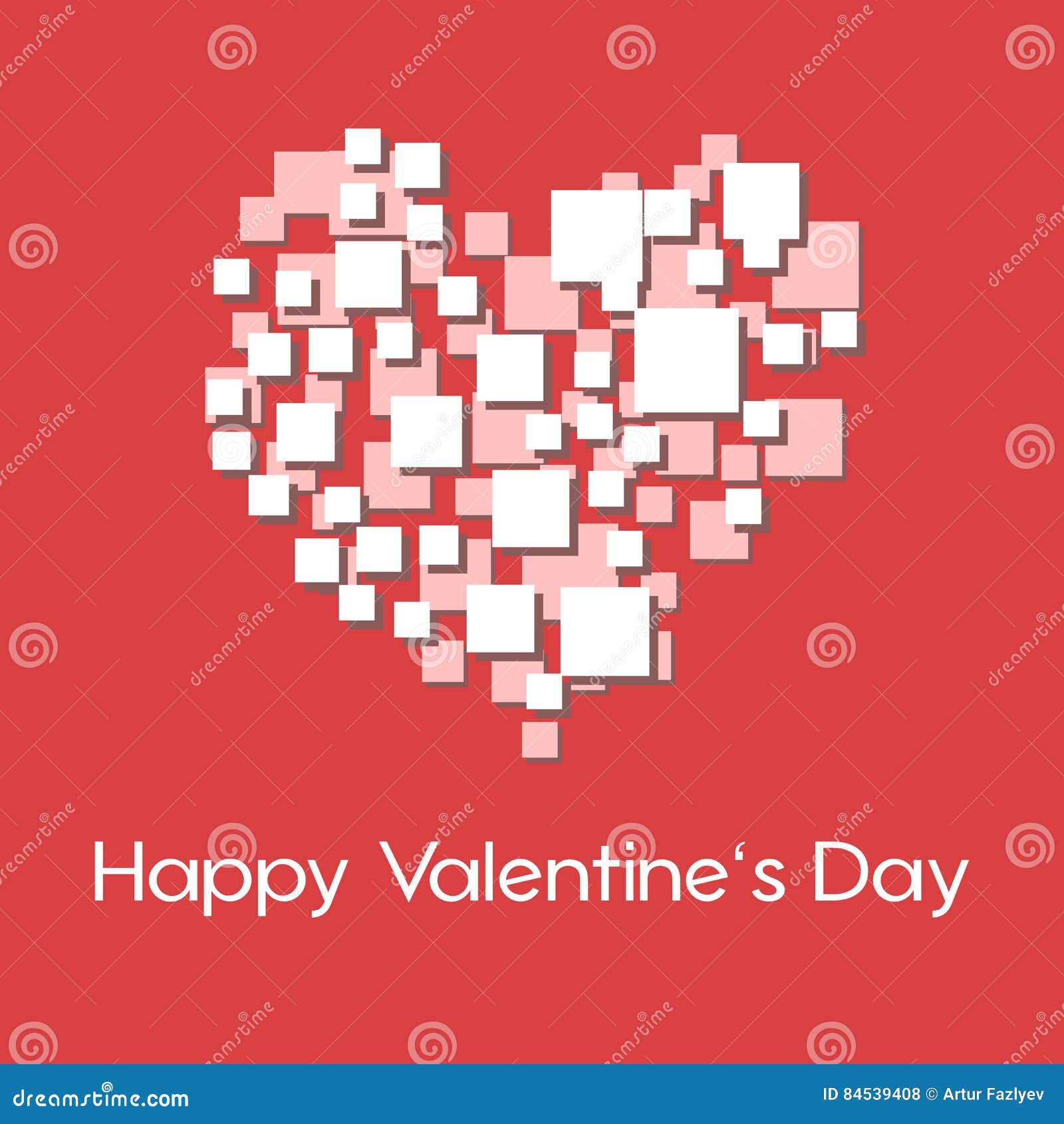 The Original Heart of the Squares Stock Vector - Illustration of ...