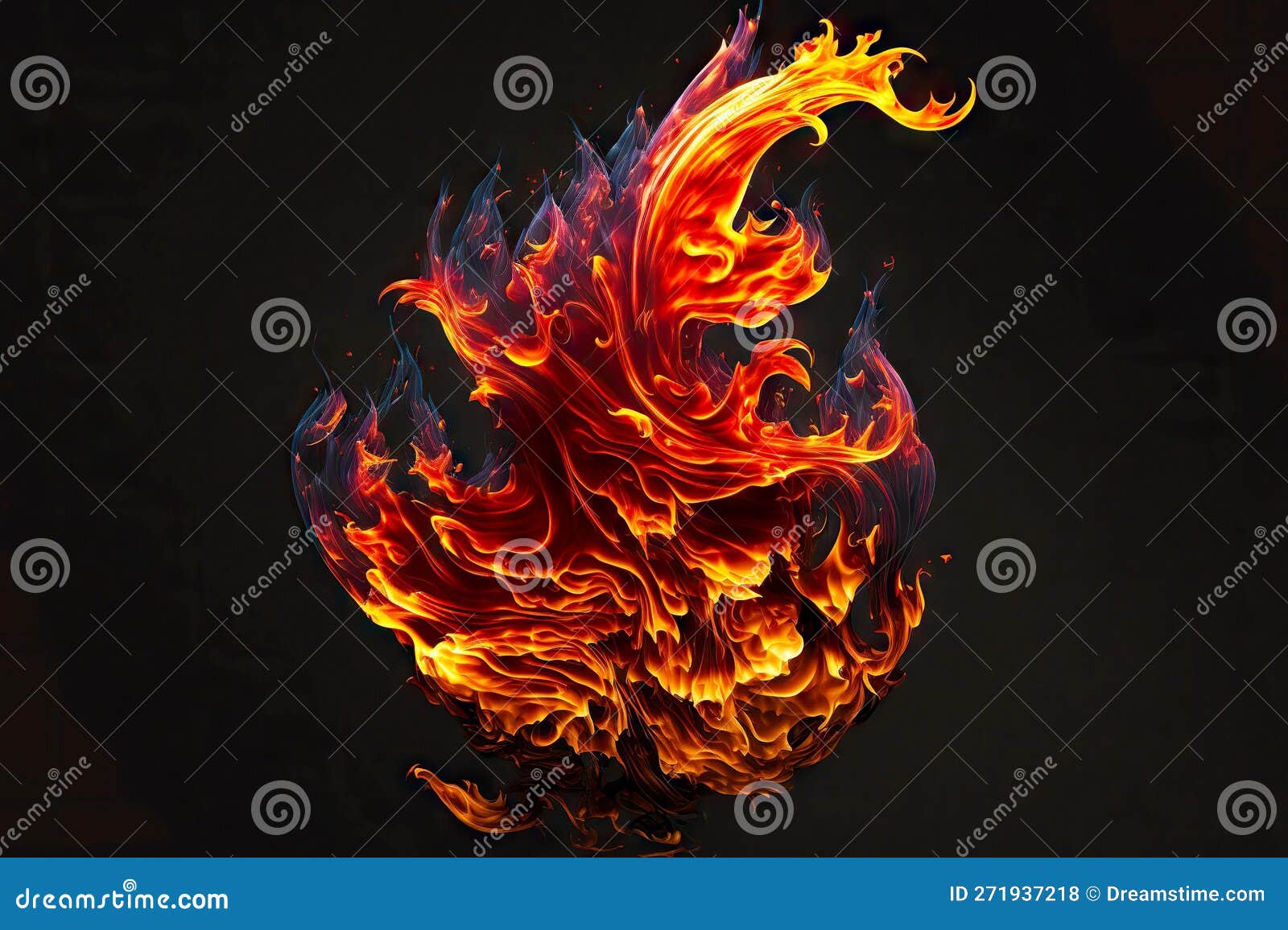 Original Hot Blaze Fire Flame Rising Up Stock Illustration ...