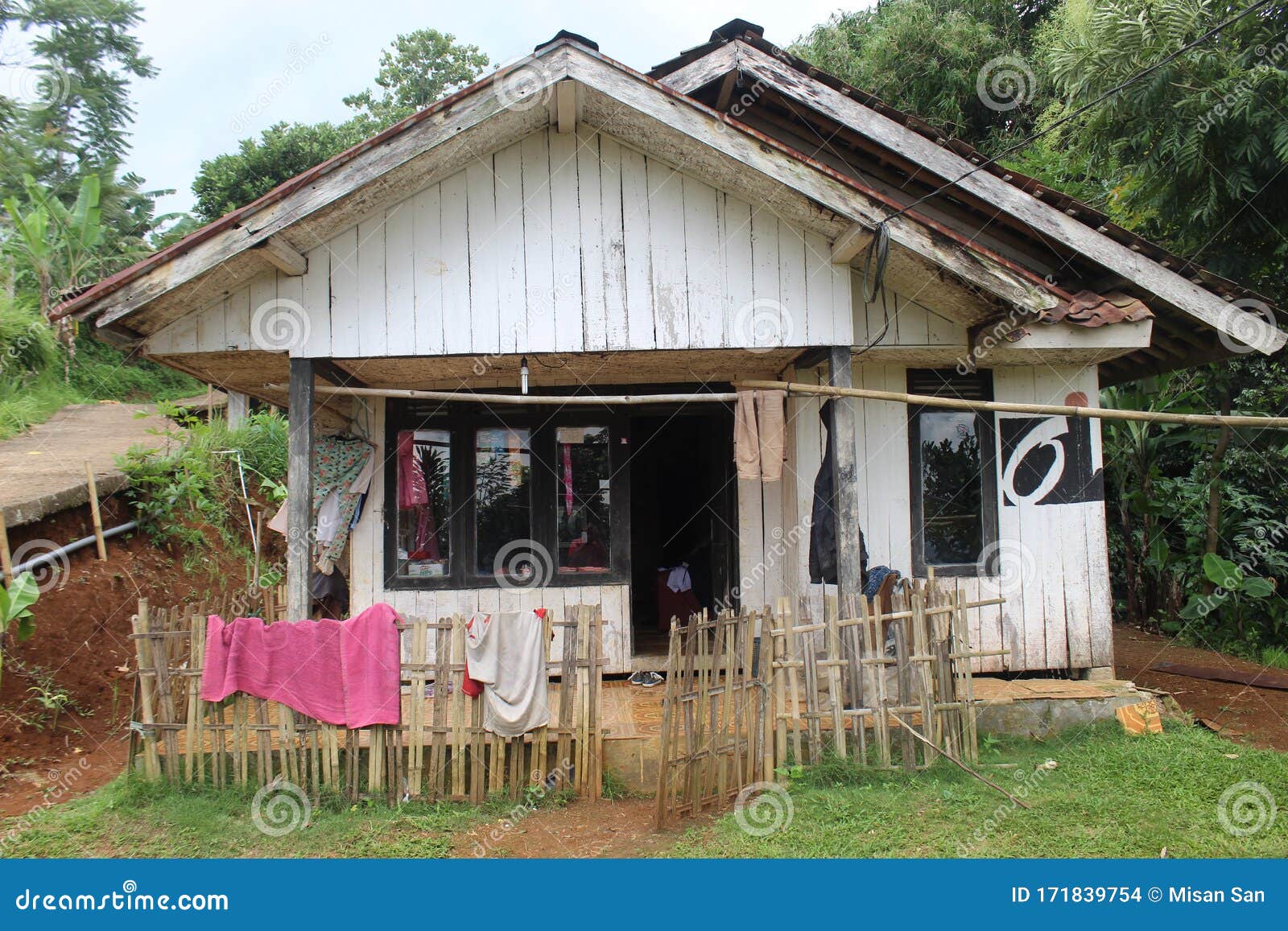 Original House in the Mountain Area West Java Stock Photo - Image of ...
