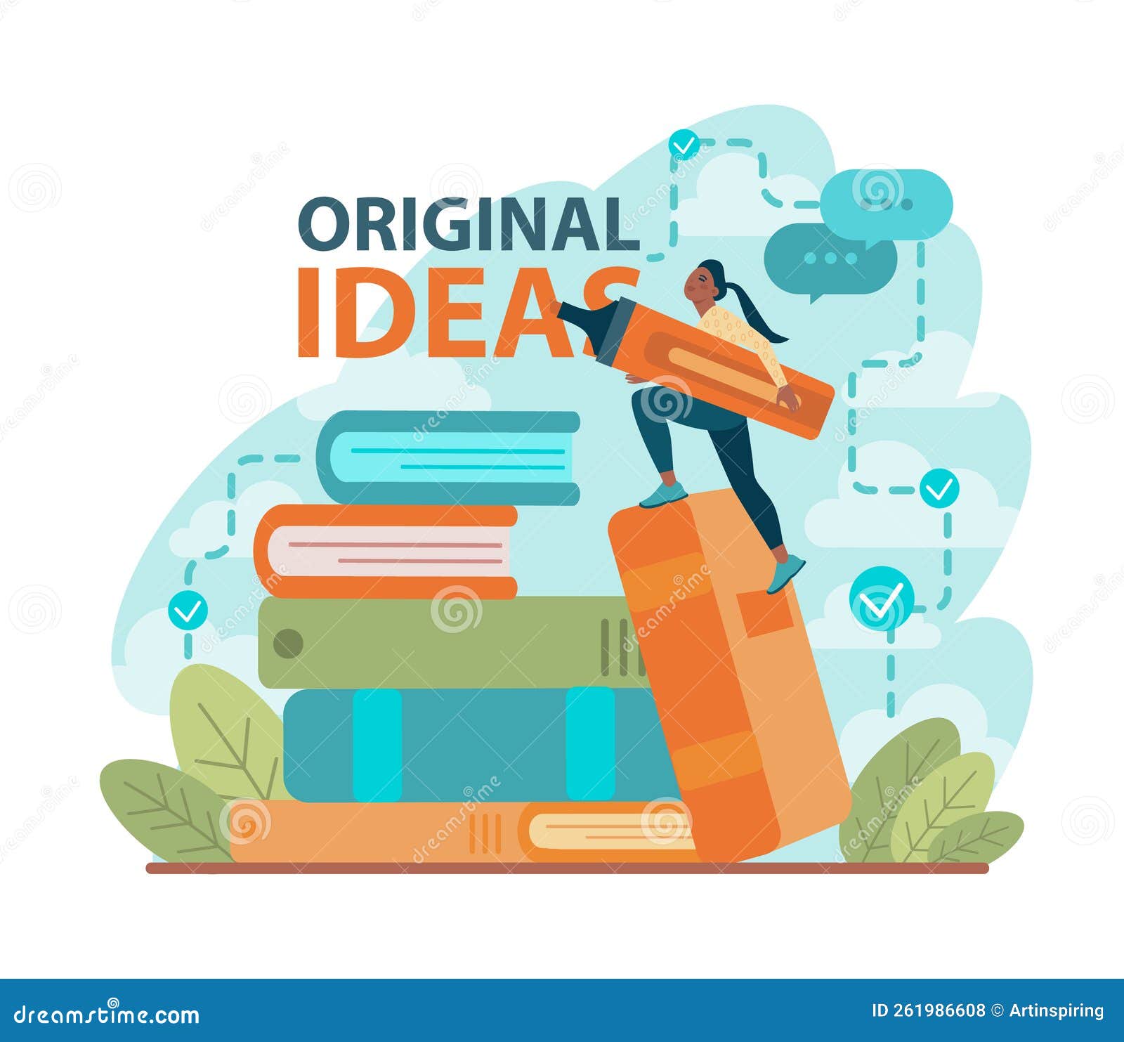 Original Ideas Concept. Creative Innovations or Solutions Generation ...