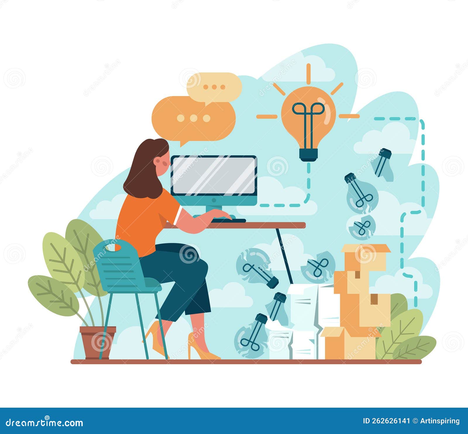 Original Ideas Concept. Creative Innovations or Solutions Generation ...