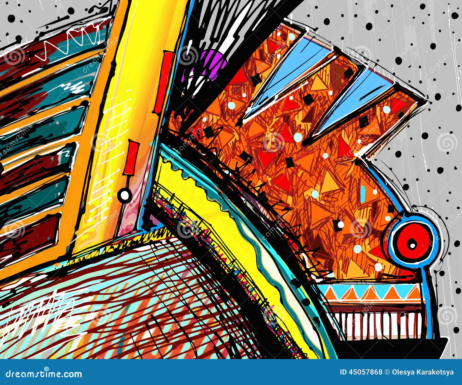 Original Illustration of Abstract Art Digital Stock Vector ...