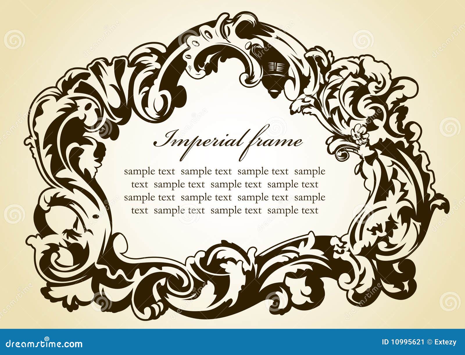 Original Imperial Frame Imperial Brown Stock Vector - Illustration of ...