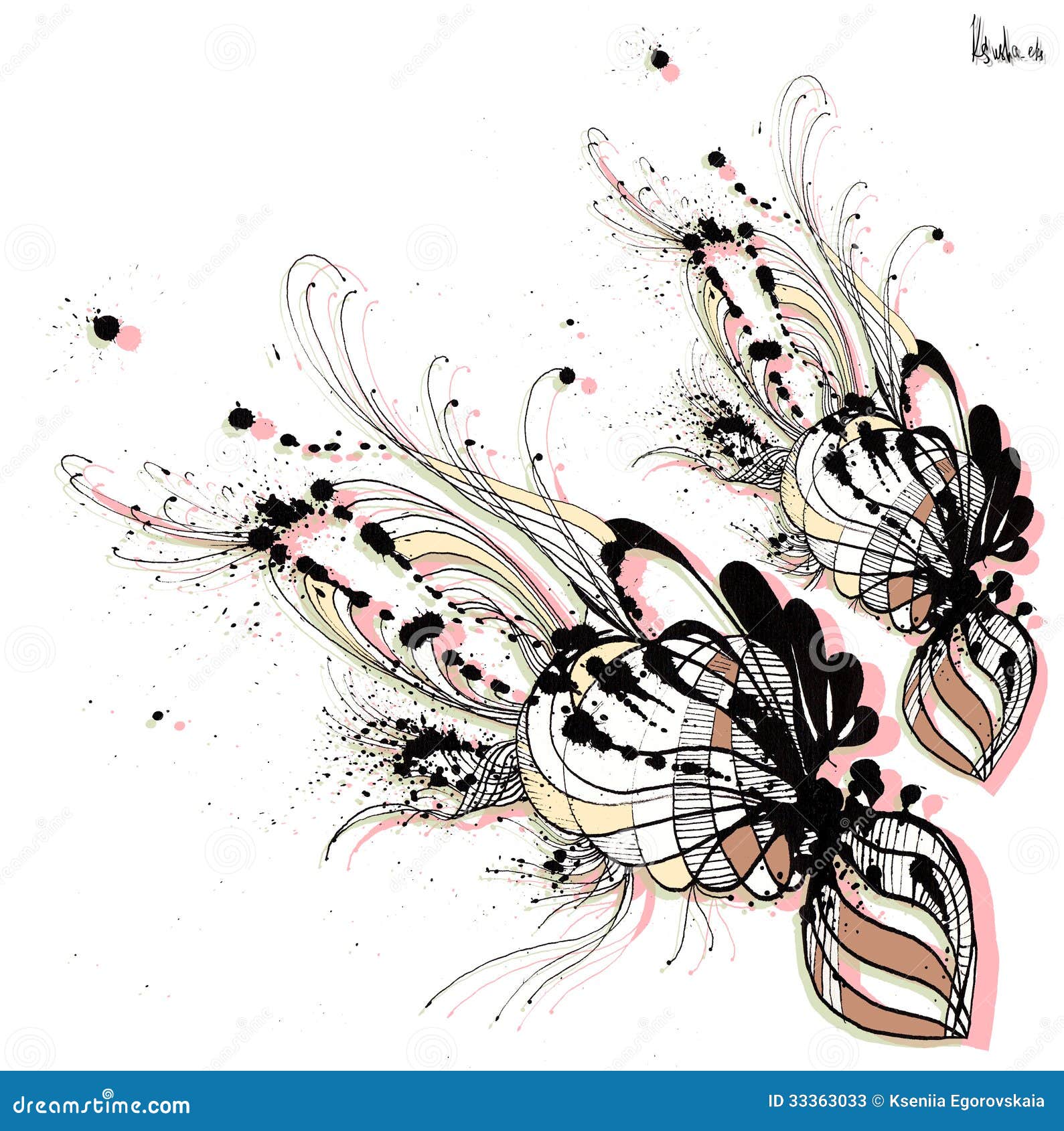 Original Ink Blots Graphics Stock Illustration - Illustration of curve ...