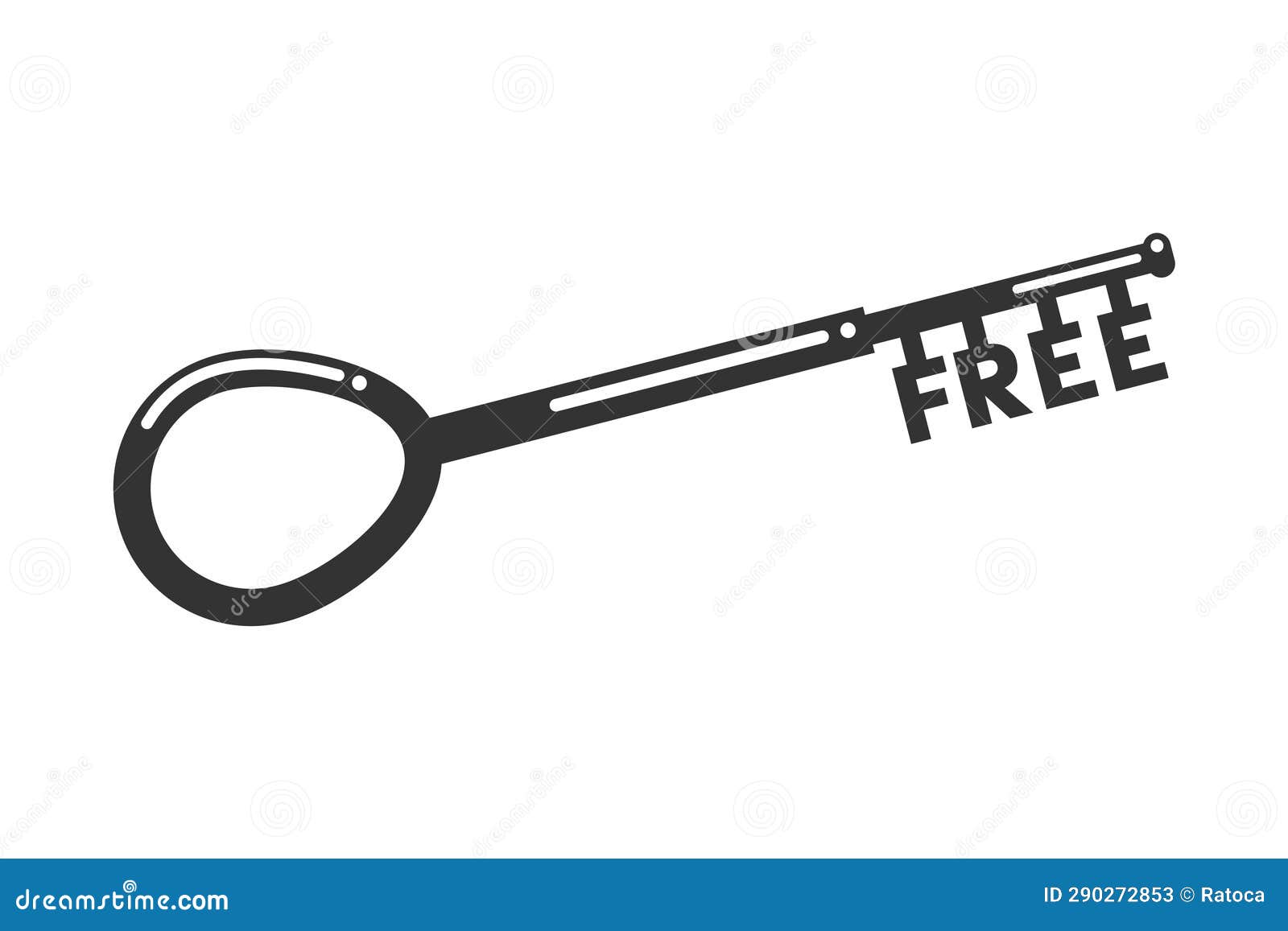 Original Key with Free Message Stock Illustration - Illustration of ...