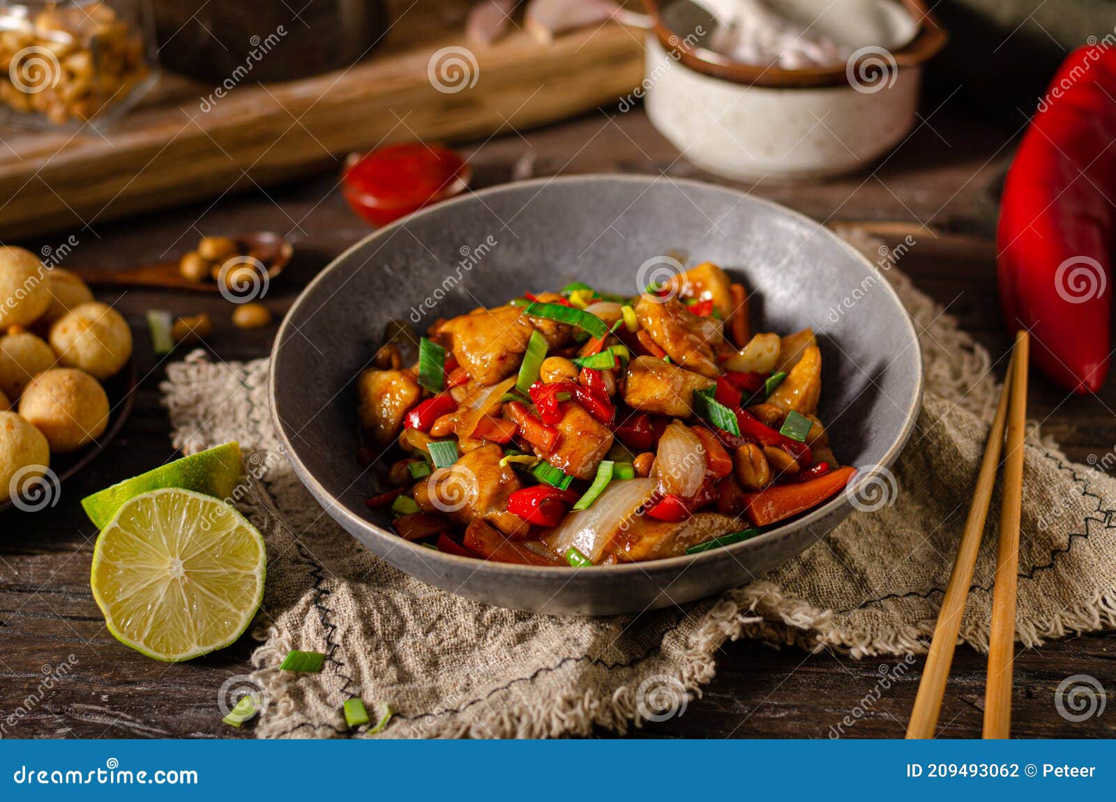 Original kung pao chicken stock photo. Image of hoisin - 209493062