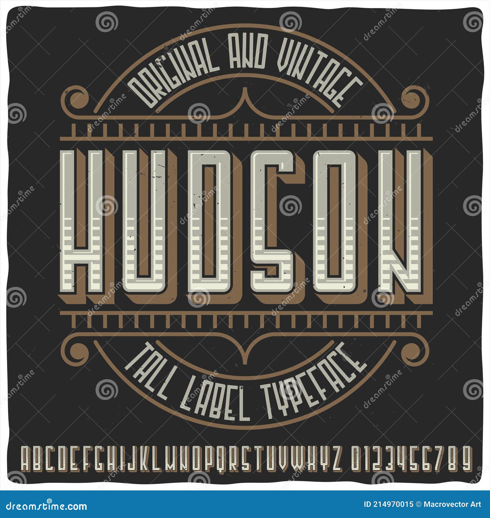 Hudson Font. Elegant Alphabet Letters Font And Number. Vector ...